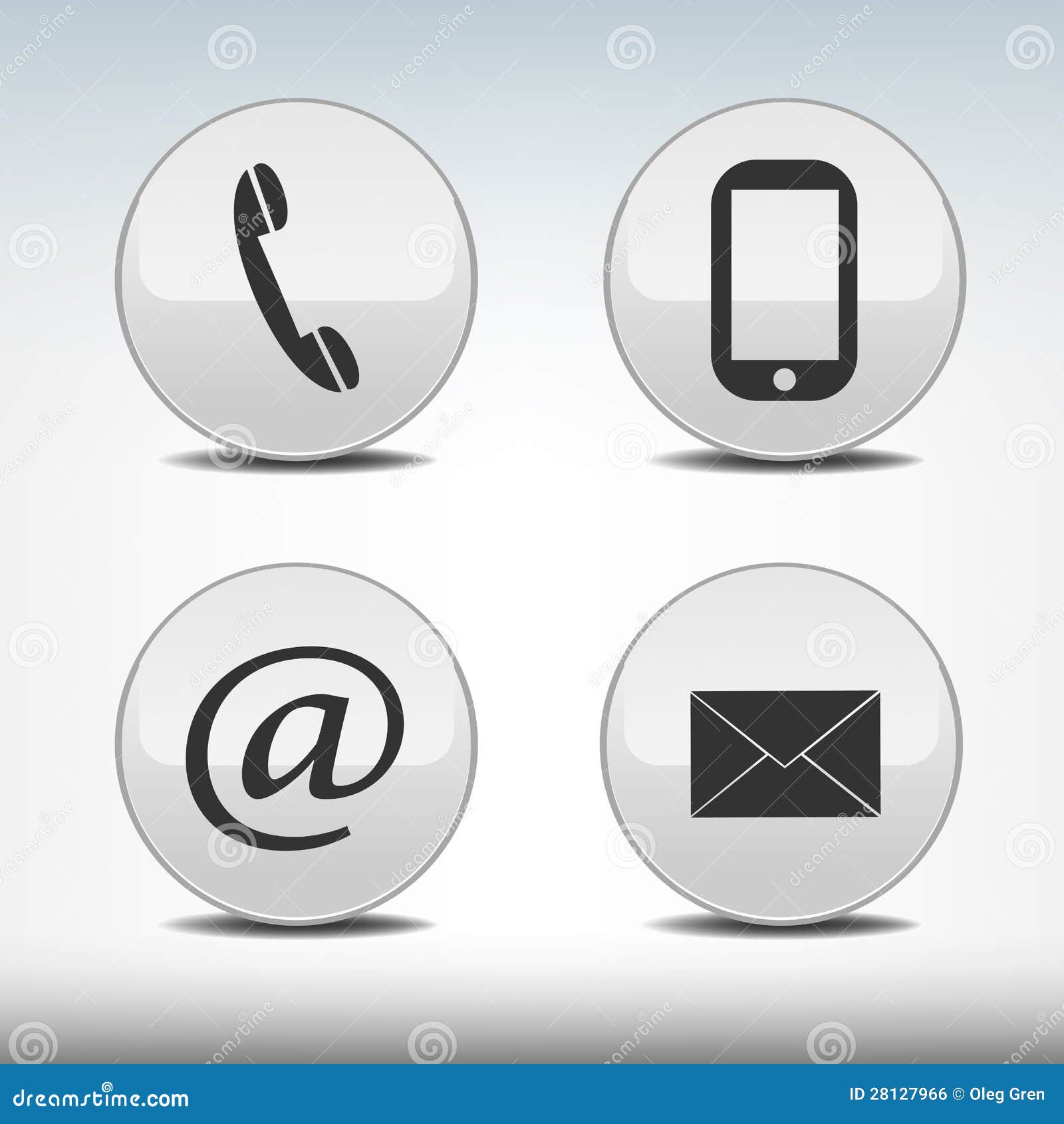 Contact Us Icons. Simple Vector Icons Set On White Background. Phone ...