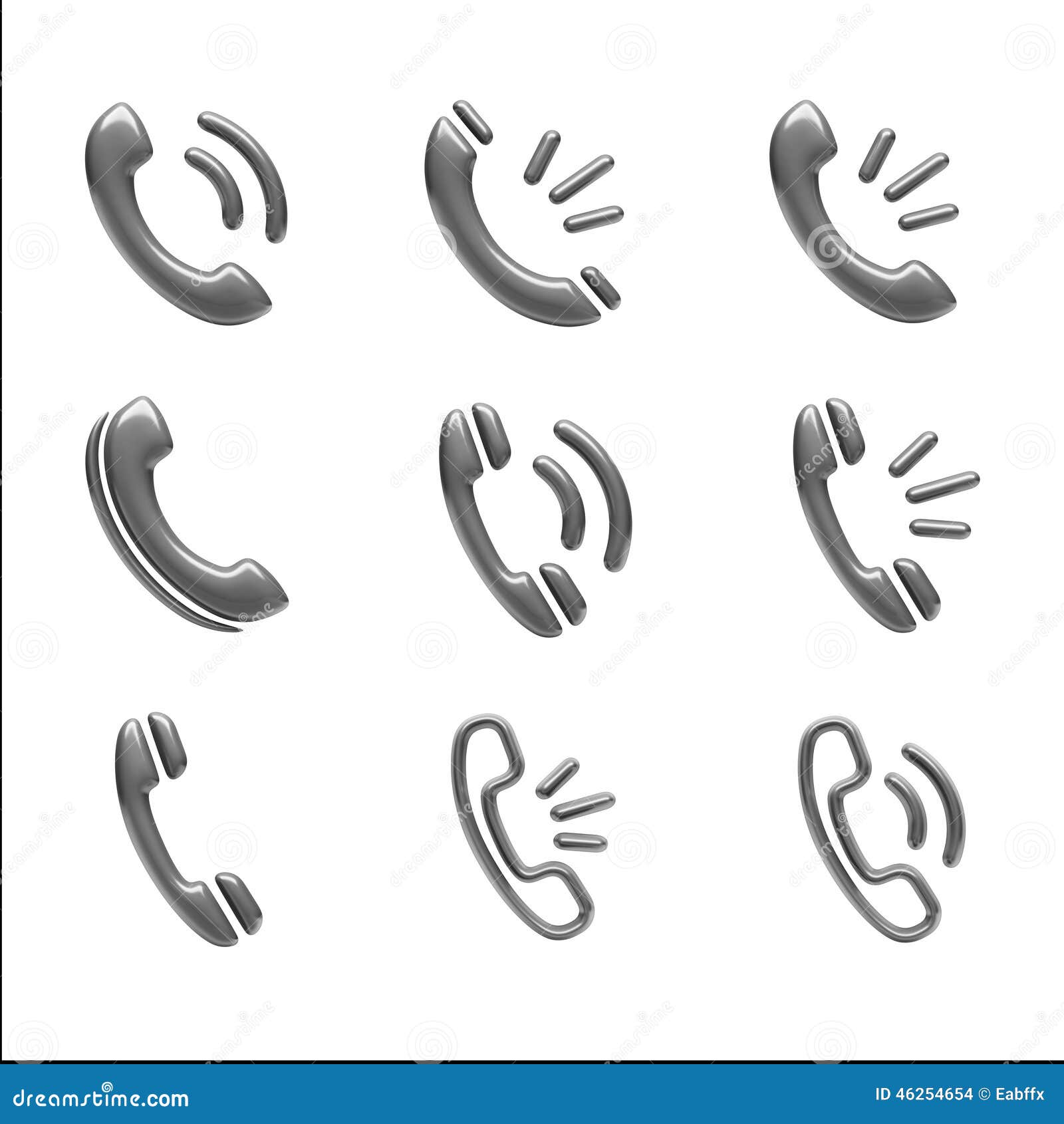 Contact Icons Isolated on White Stock Illustration - Illustration of ...