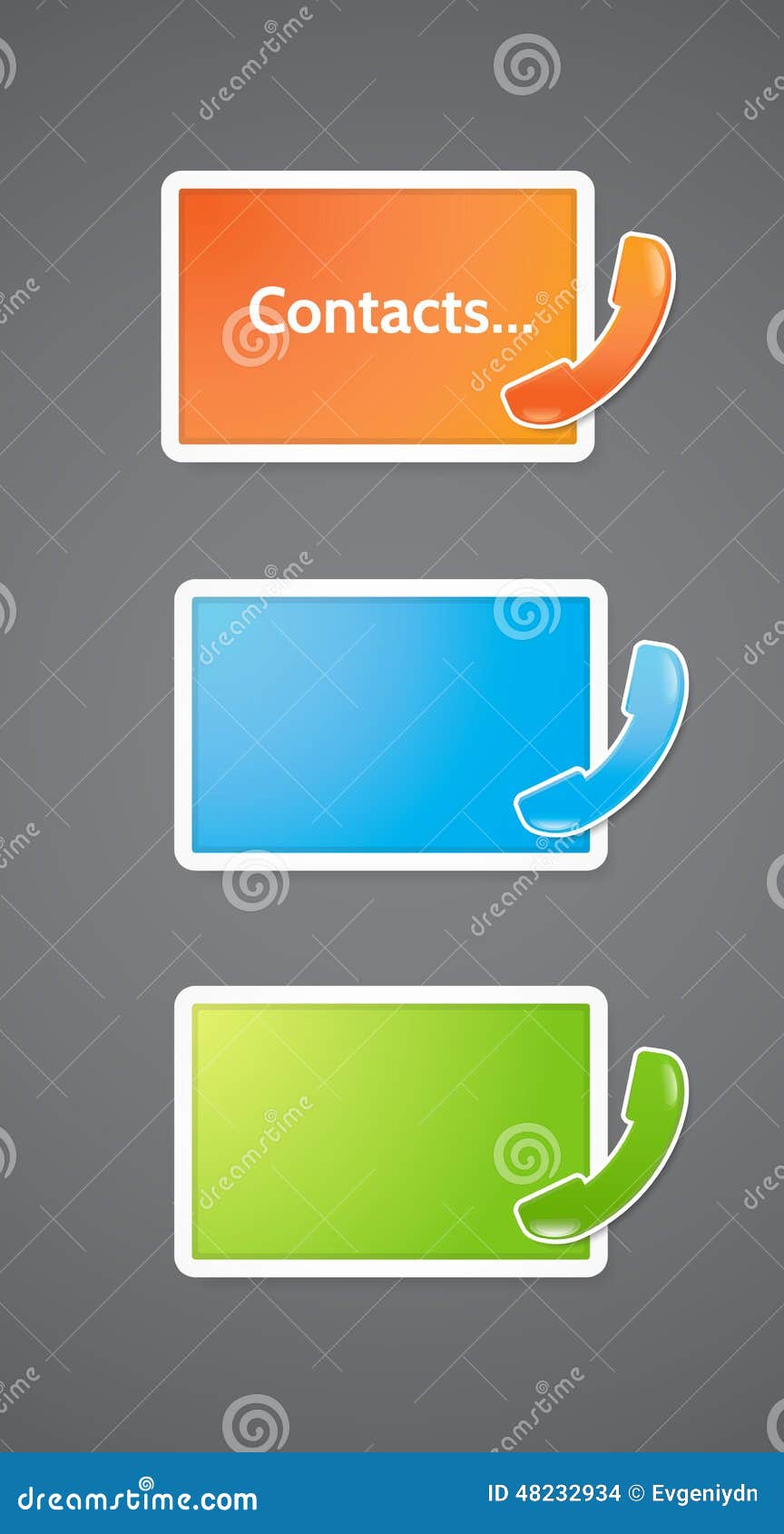 Contact Information bar. stock vector. Illustration of communications ...