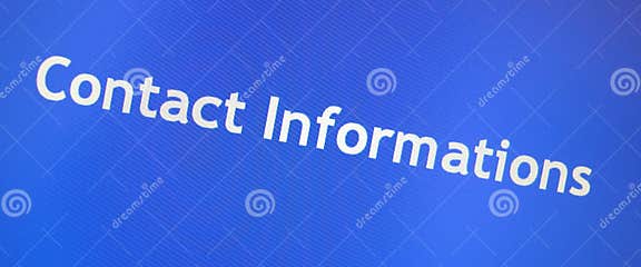 Contact informations sign stock illustration. Illustration of colorful ...