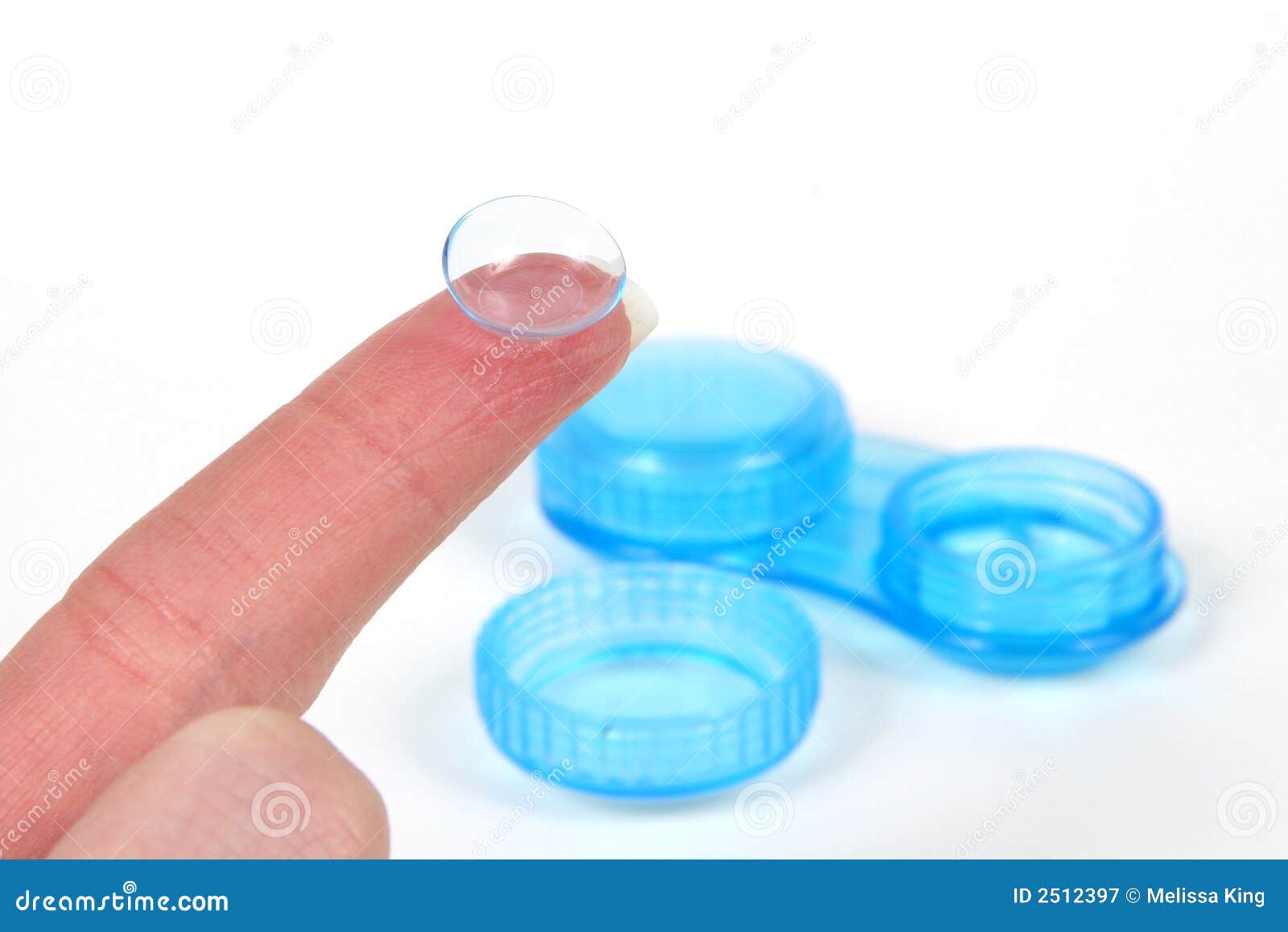 Contact Len on Finger Closeup Stock Image - Image of focal, clear: 2512397
