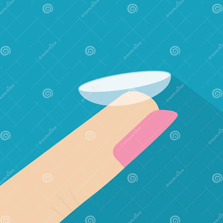 Contact lens application stock vector. Illustration of ophthalmology ...