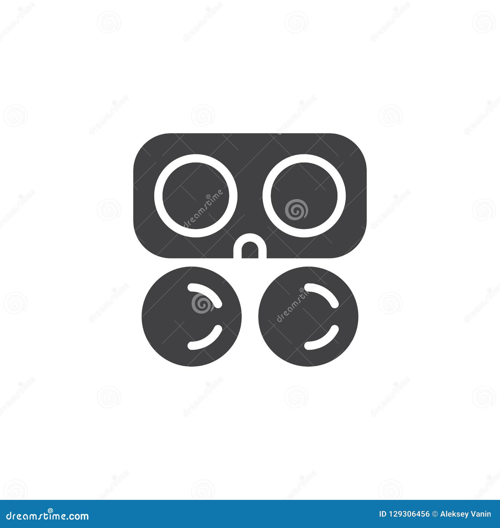 Contact Lens Case Vector Icon Stock Vector - Illustration of flat ...