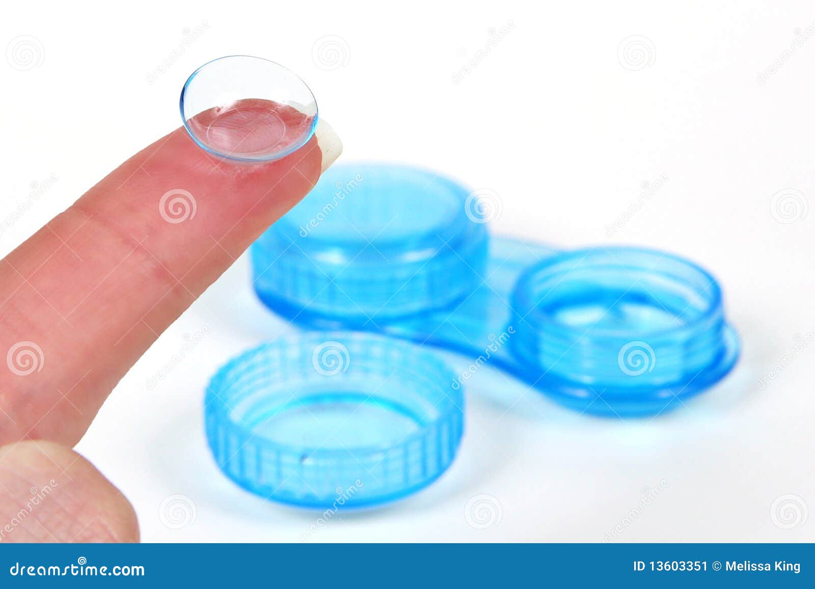 Contact lens on finger stock image. Image of lenses, sight - 13603351