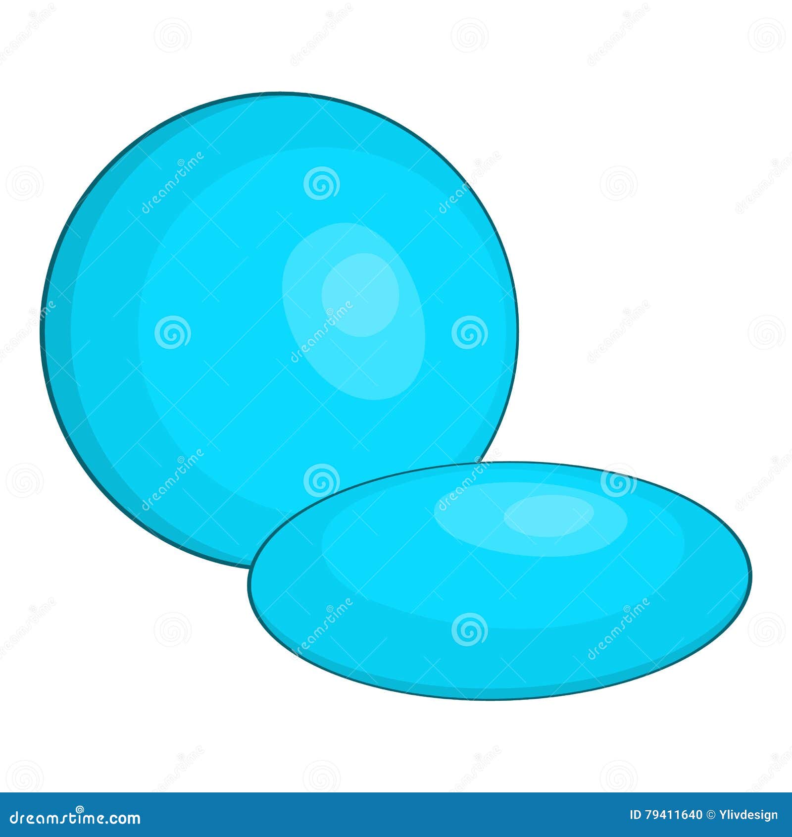 Contact Lens Icon, Cartoon Style Stock Vector - Illustration of fashion ...