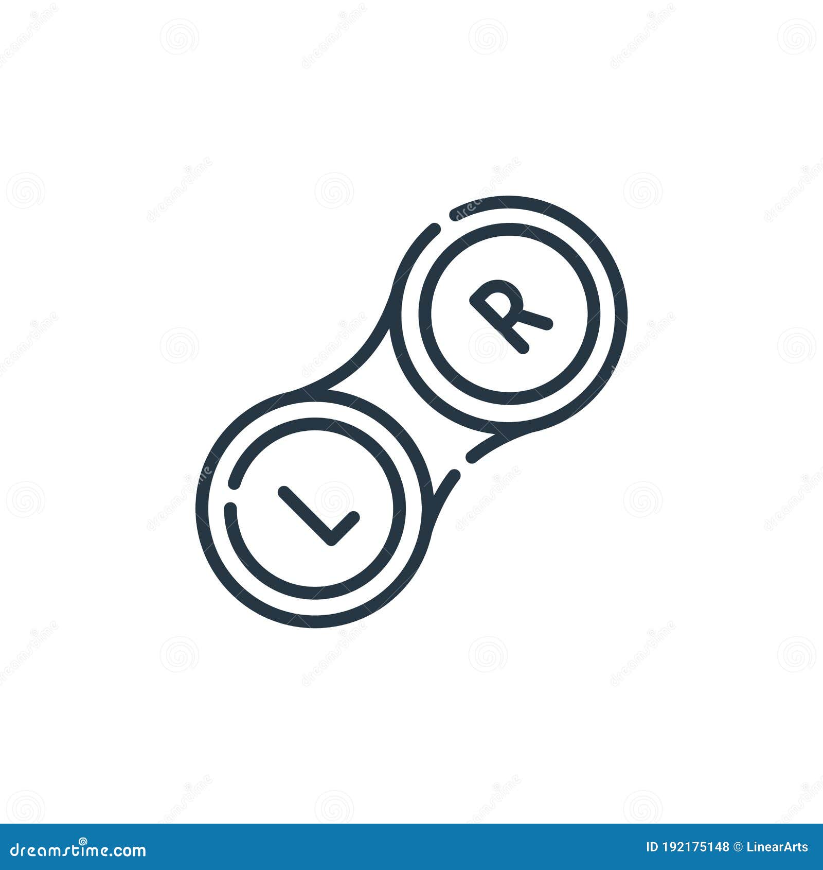 Contact Lens Icon Vector from Hygiene Routine Concept. Thin Line ...