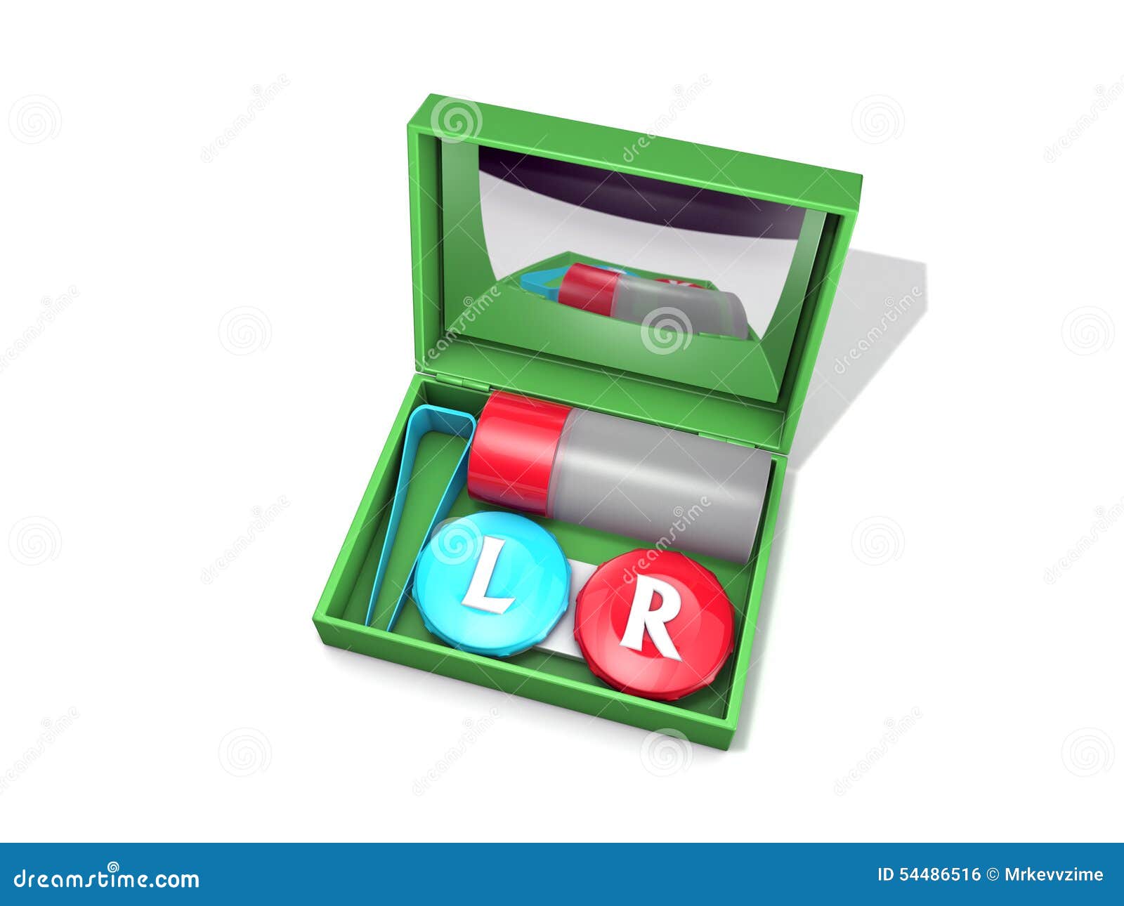 Contact lens travel case stock illustration. Illustration of healthy ...
