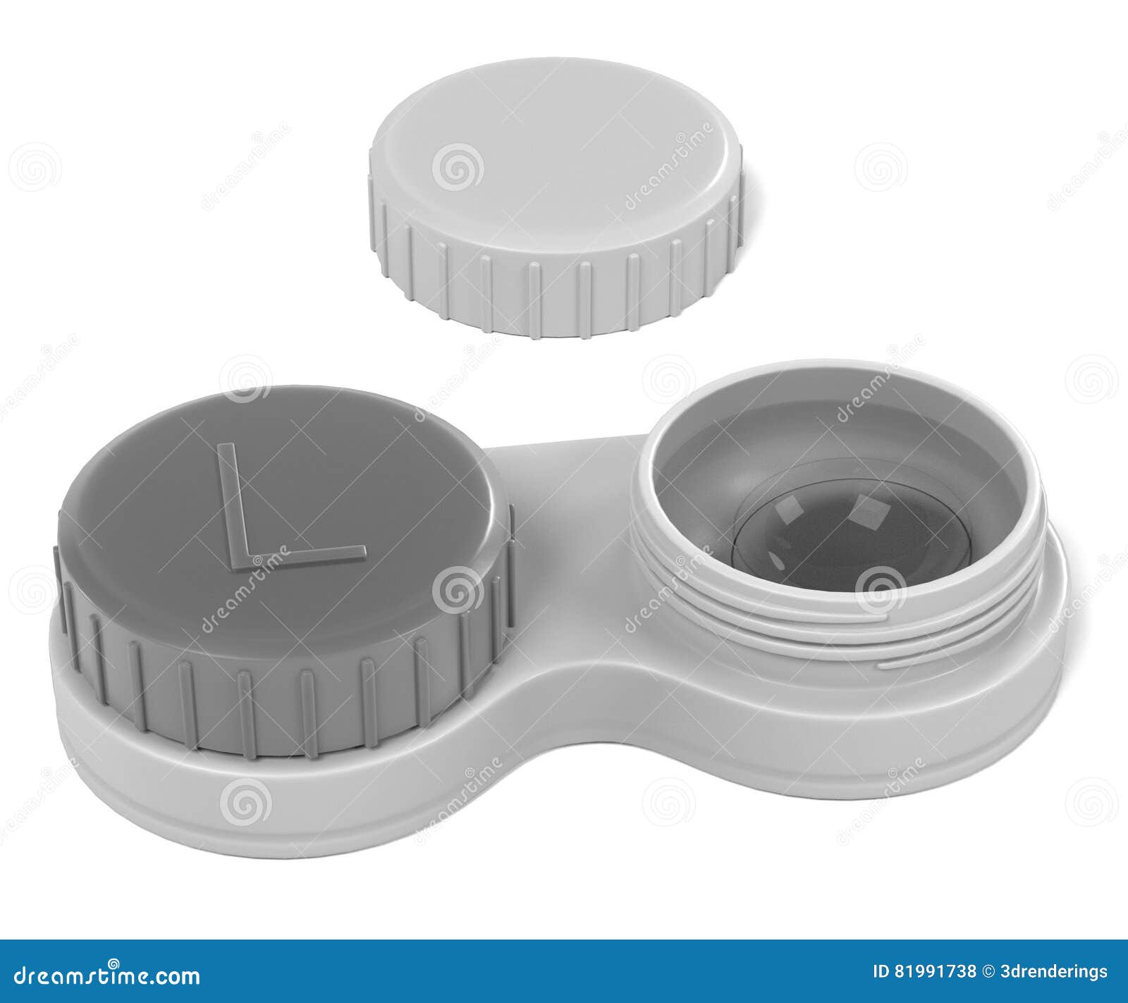 Contact lenses case stock illustration. Illustration of container ...