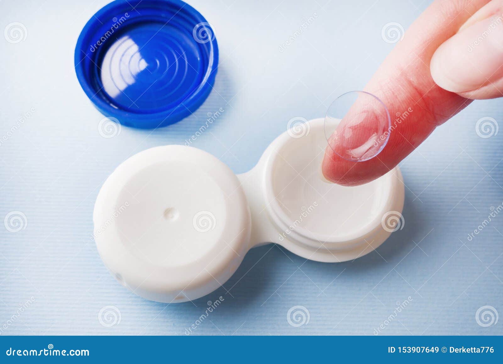 Contact Lenses for Correction of Vision on the Finger, Close-up ...