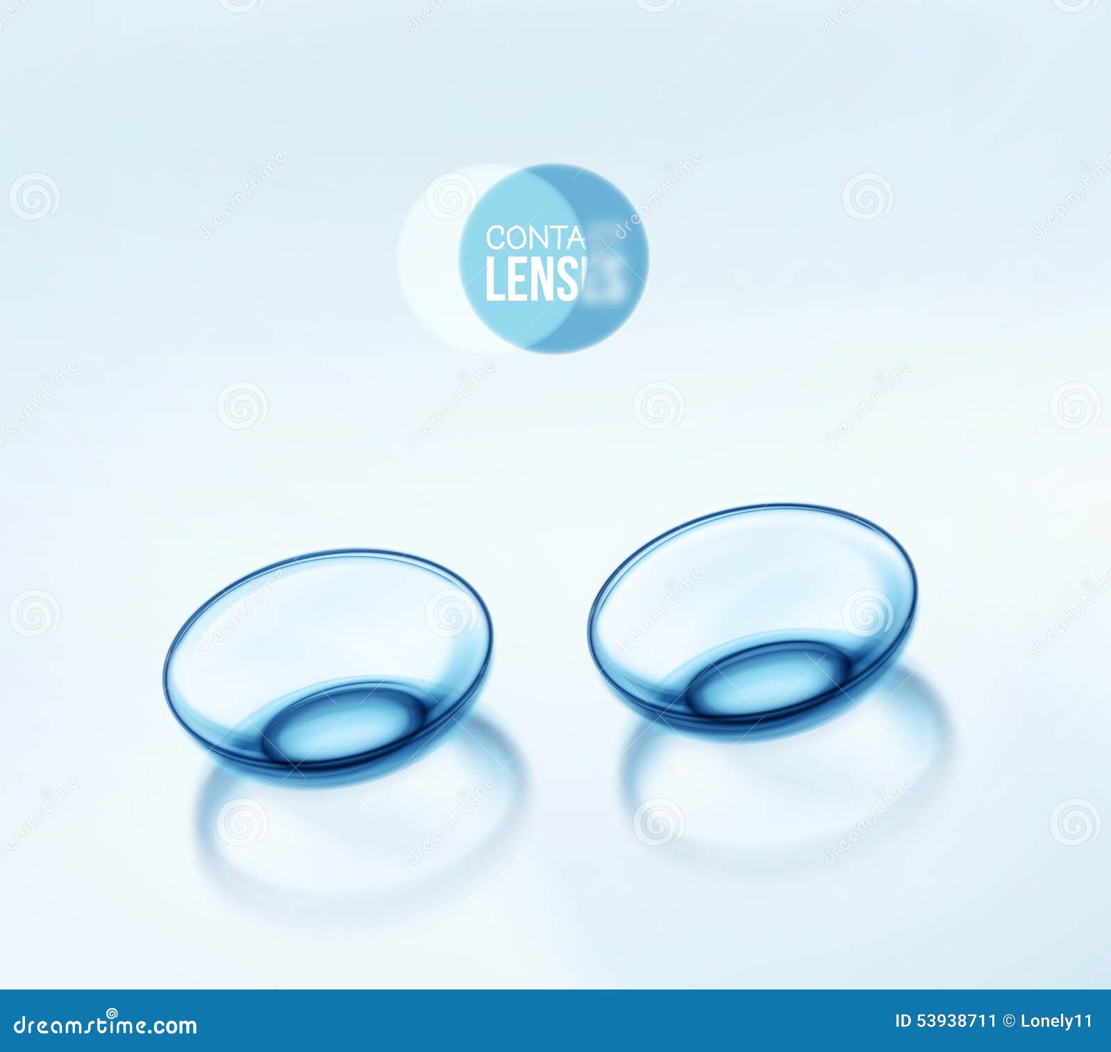 Contact Lenses And Solution Bottle Mock Up Banner Cartoon Vector ...