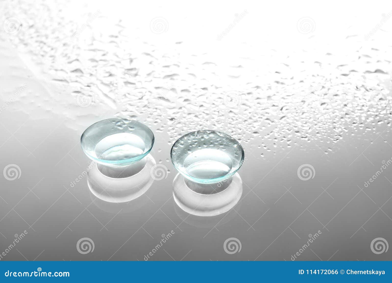 Contact Lenses on Wet Background Stock Photo - Image of optician ...