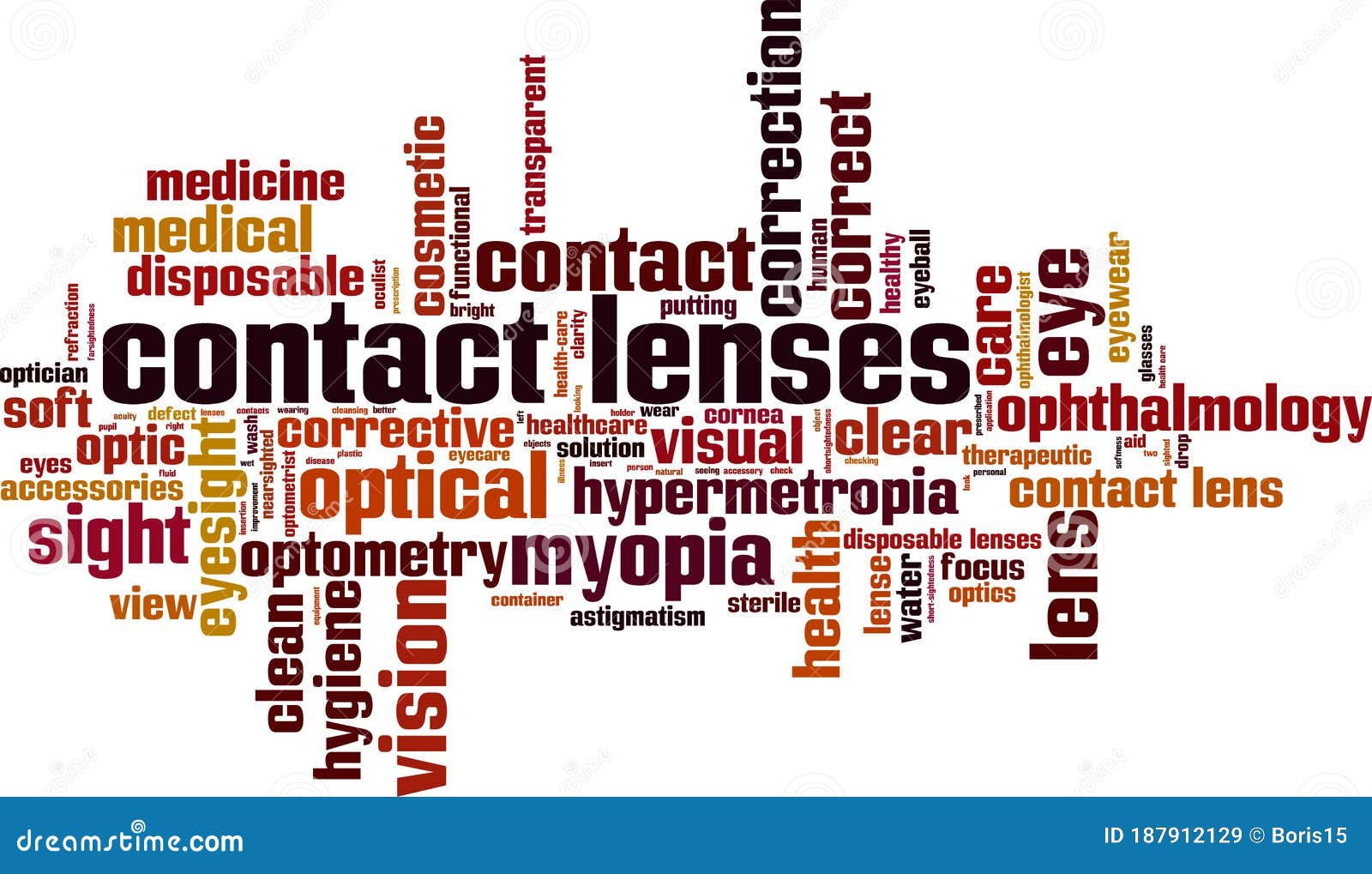 Contact lenses word cloud stock vector. Illustration of lenses - 187912129