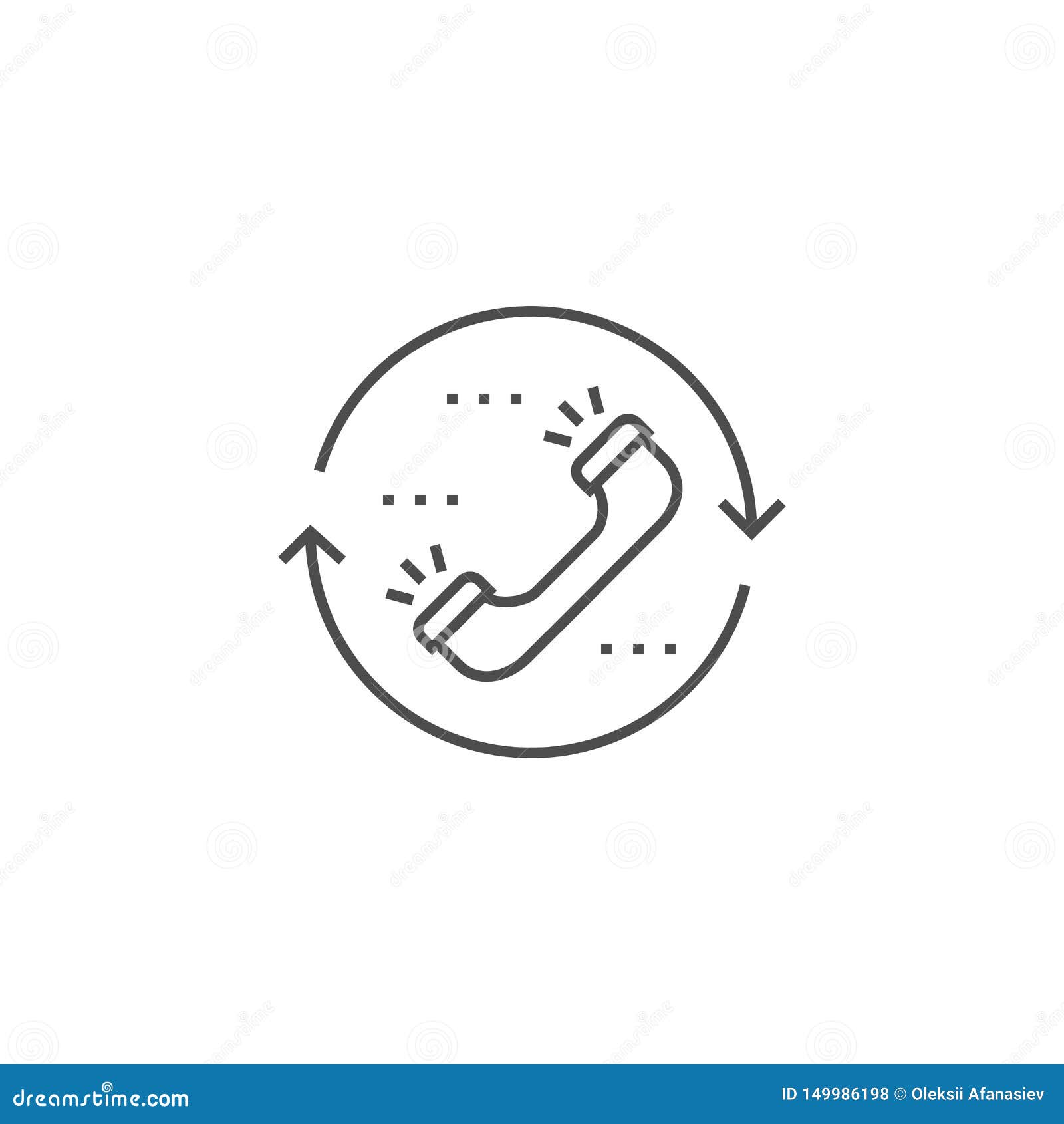 Contact Line Icon stock vector. Illustration of telephone - 149986198
