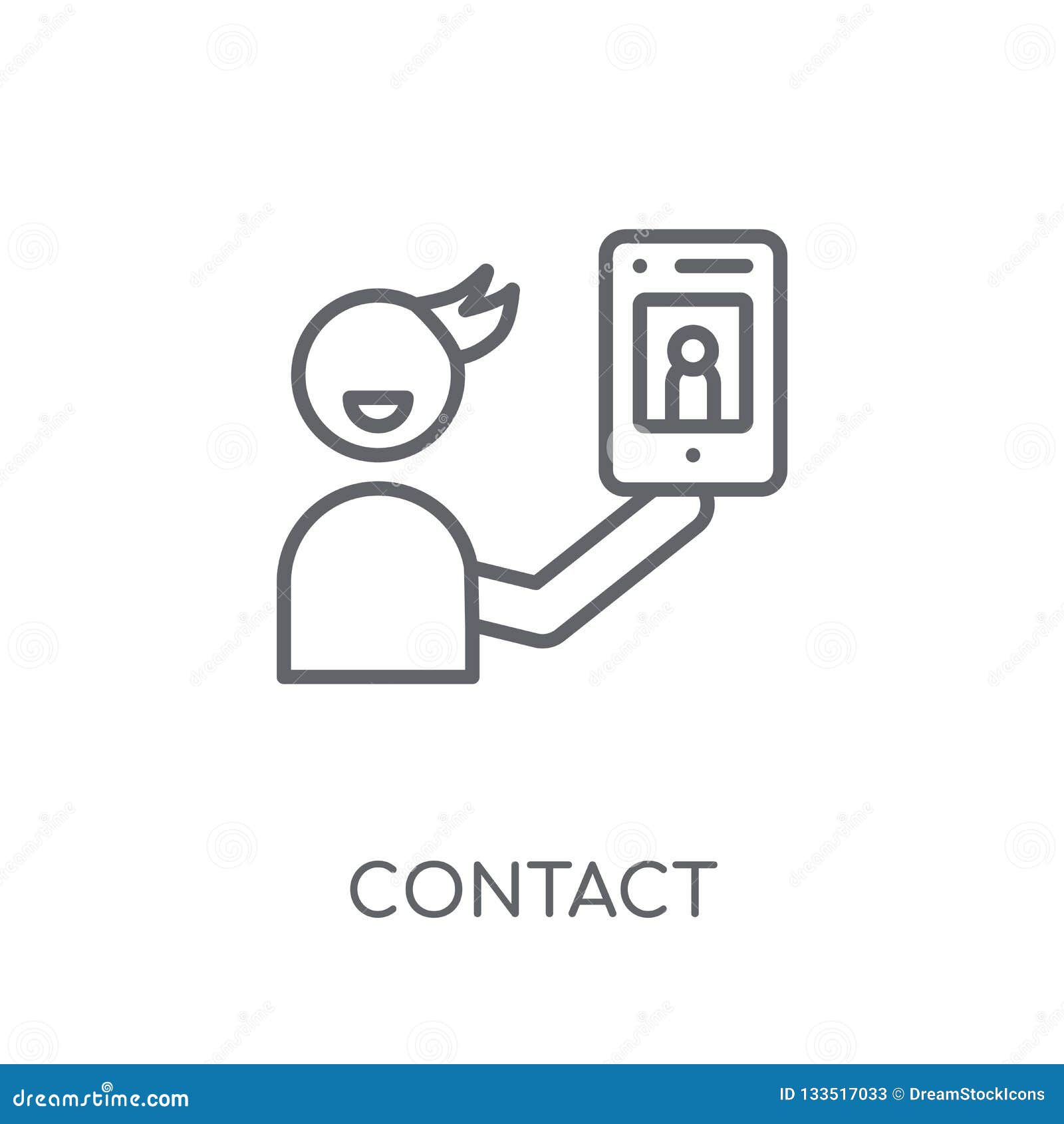 Contact Linear Icon. Modern Outline Contact Logo Concept on Whit Stock ...