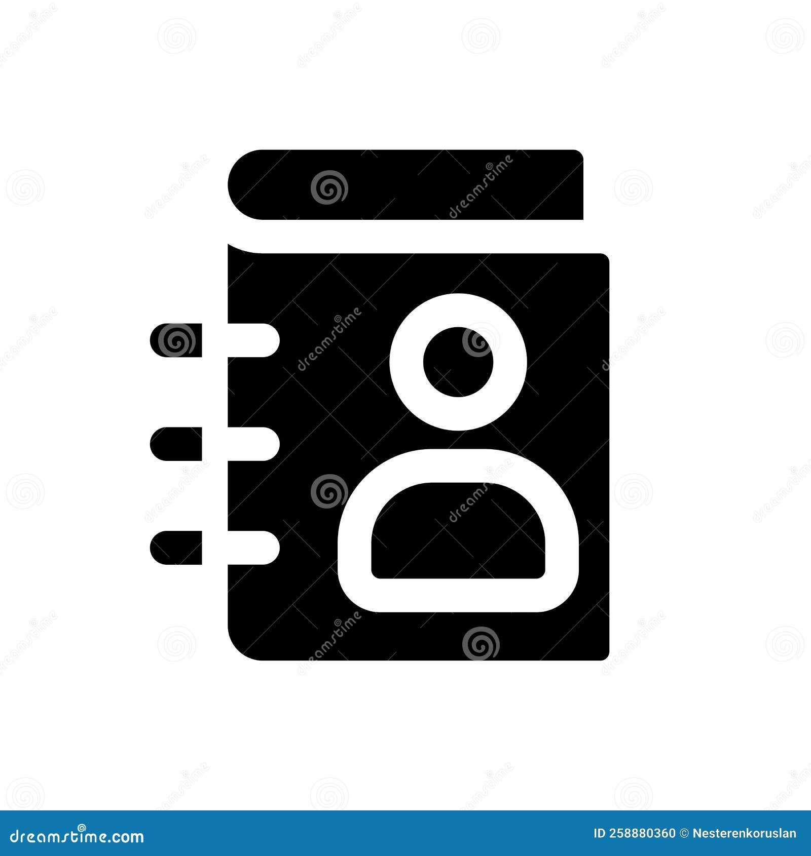 Contact List Black Glyph Ui Icon Stock Vector - Illustration of ...