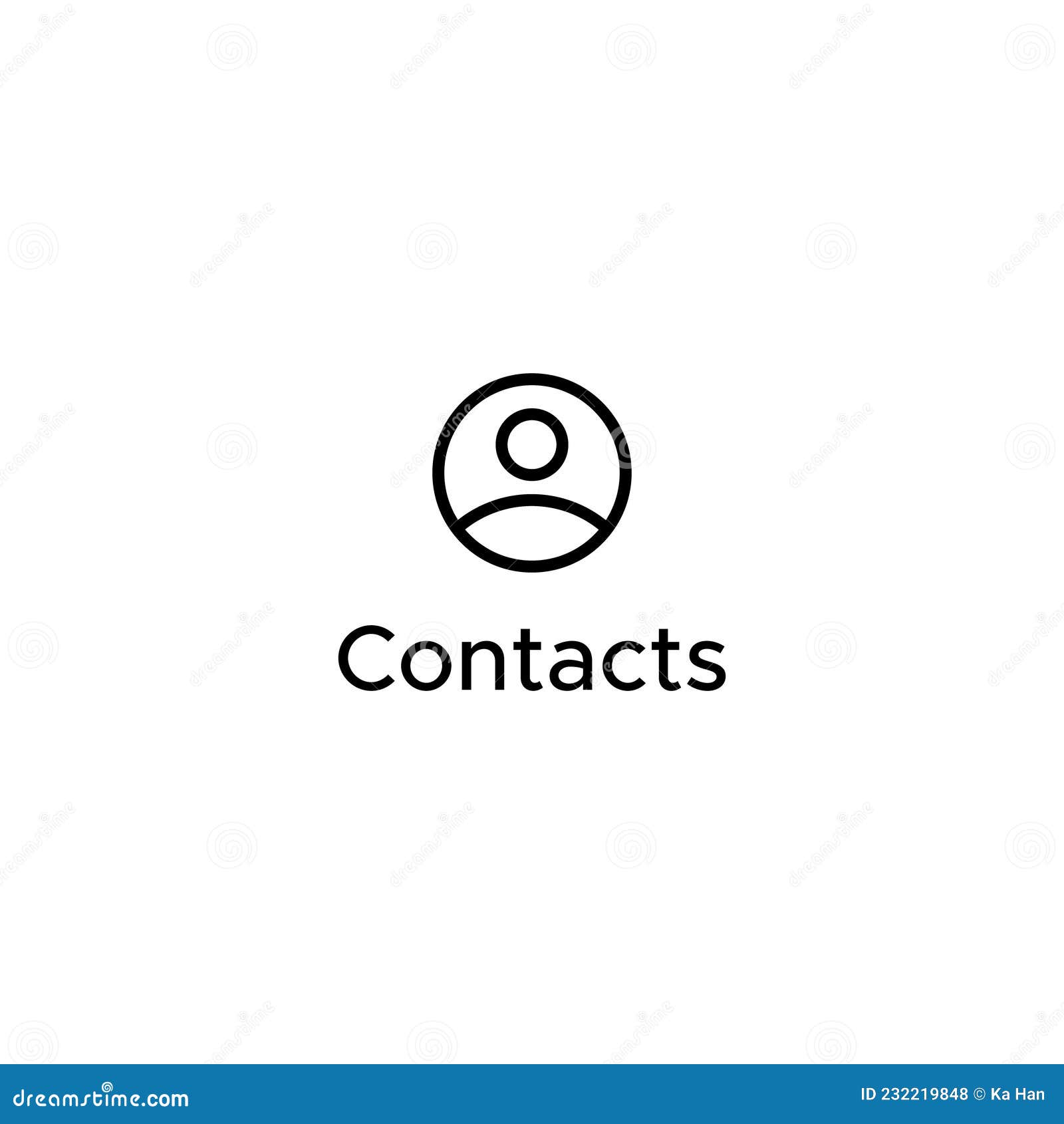 Contact Logo Icon Vector in Line Style Stock Vector - Illustration of ...