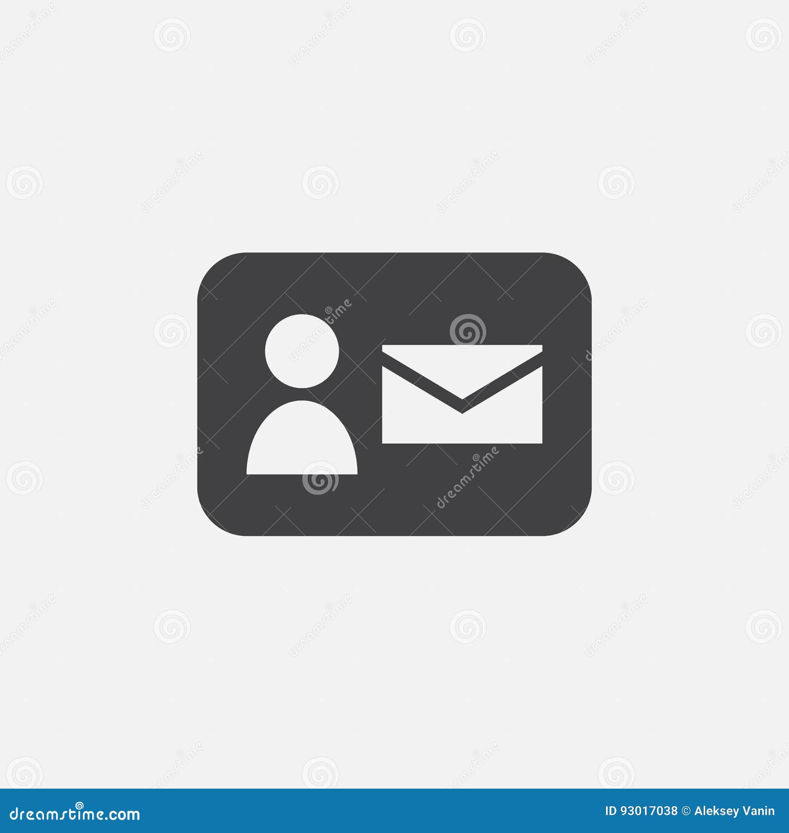 Contact Mail Icon Vector Illustration Isolated on White . Stock Vector ...