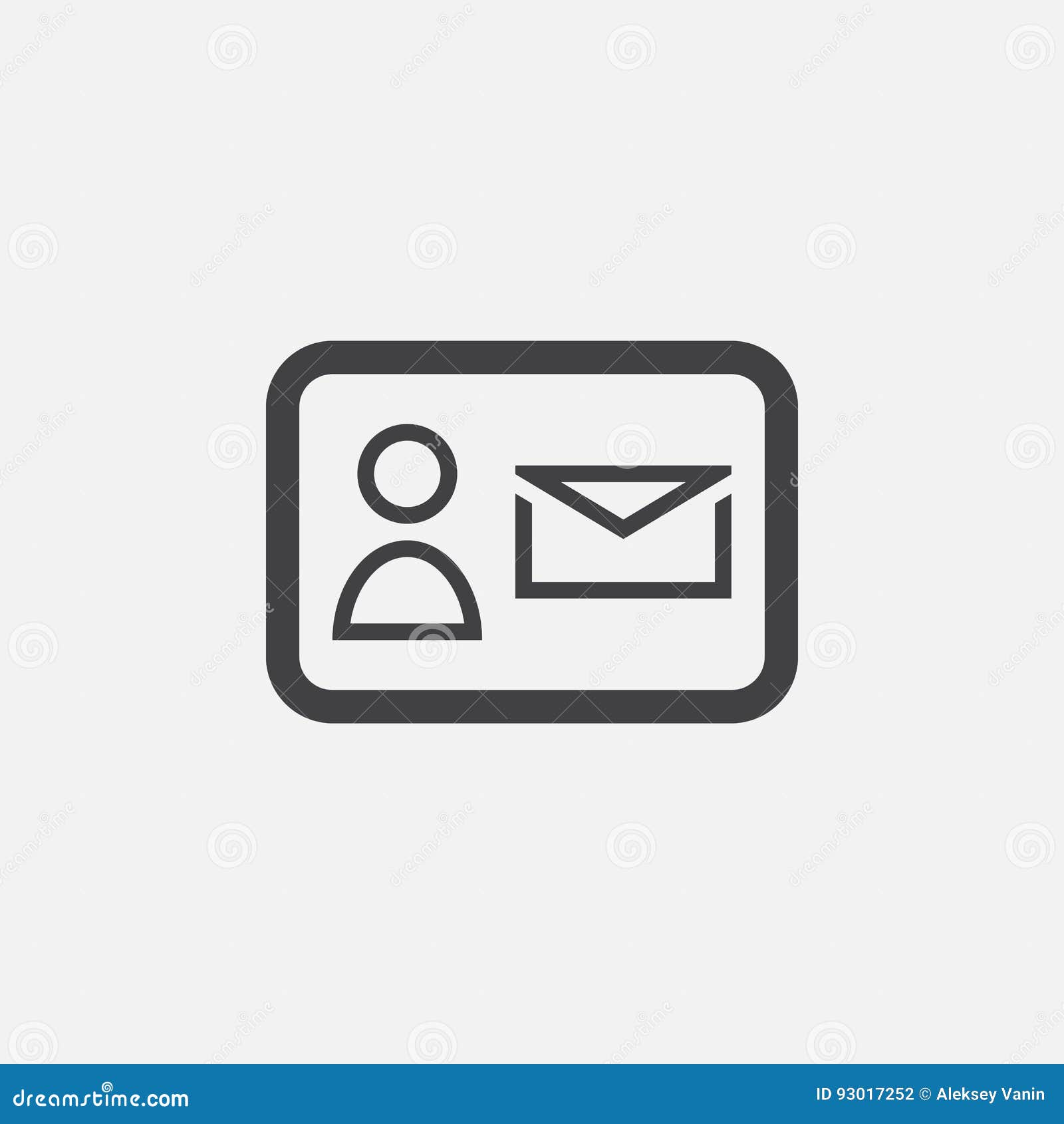 Contact Mail Icon Vector Illustration on White Stock Vector ...