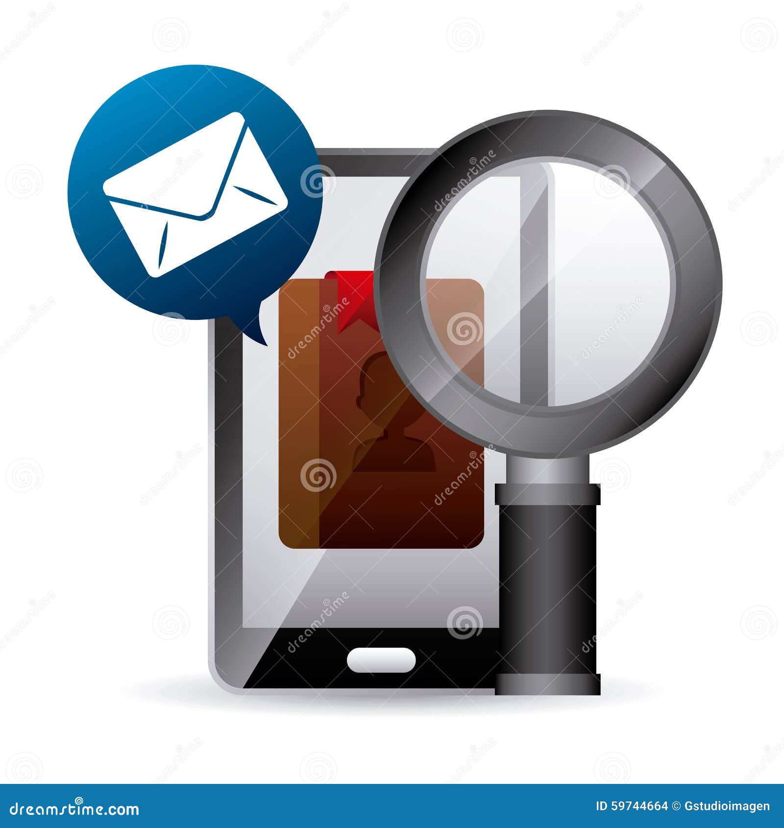 Contact manager app stock vector. Illustration of sign - 59744664