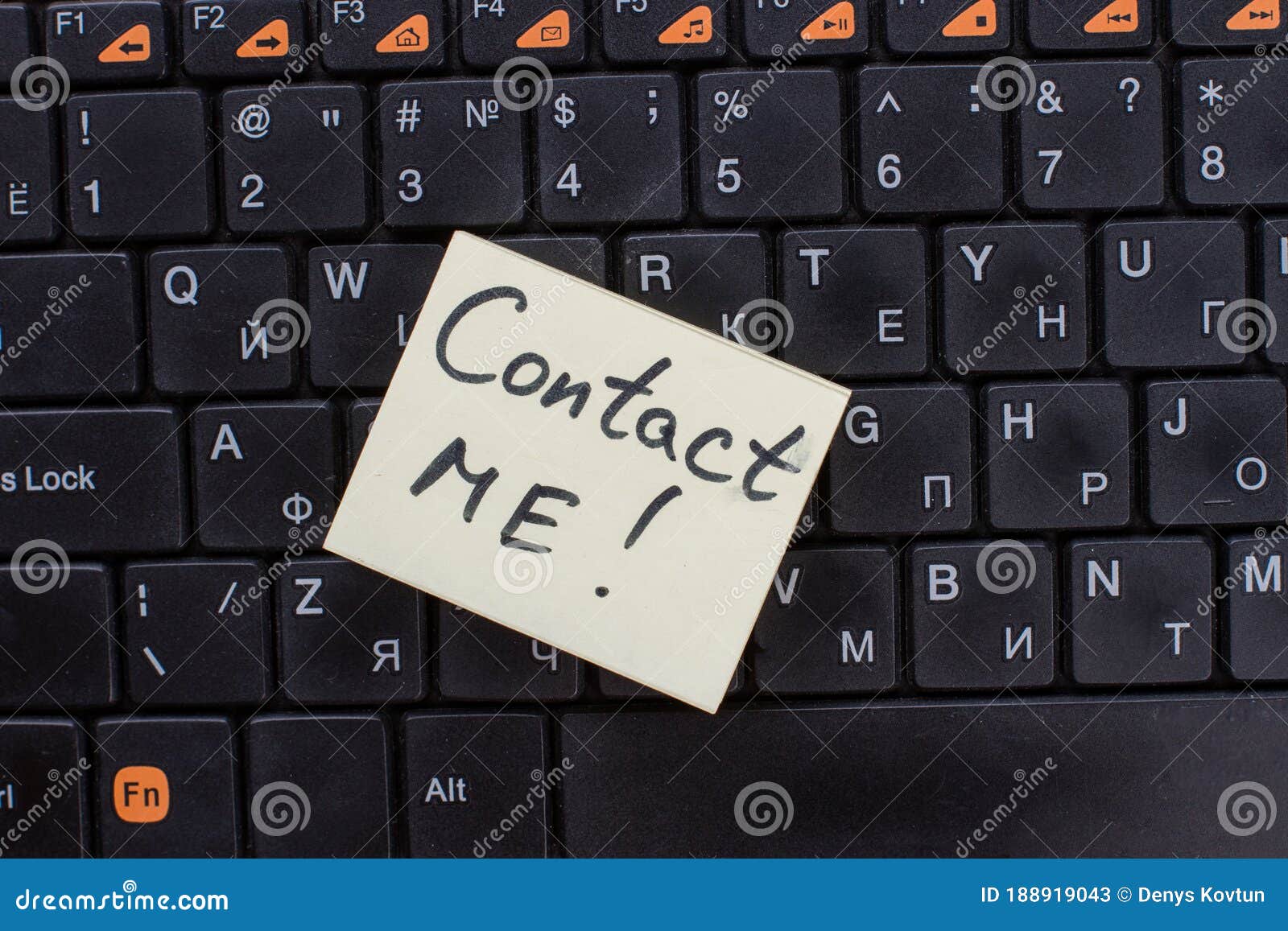 Contact Me Words Written on Note Paper. Stock Image - Image of inspire ...