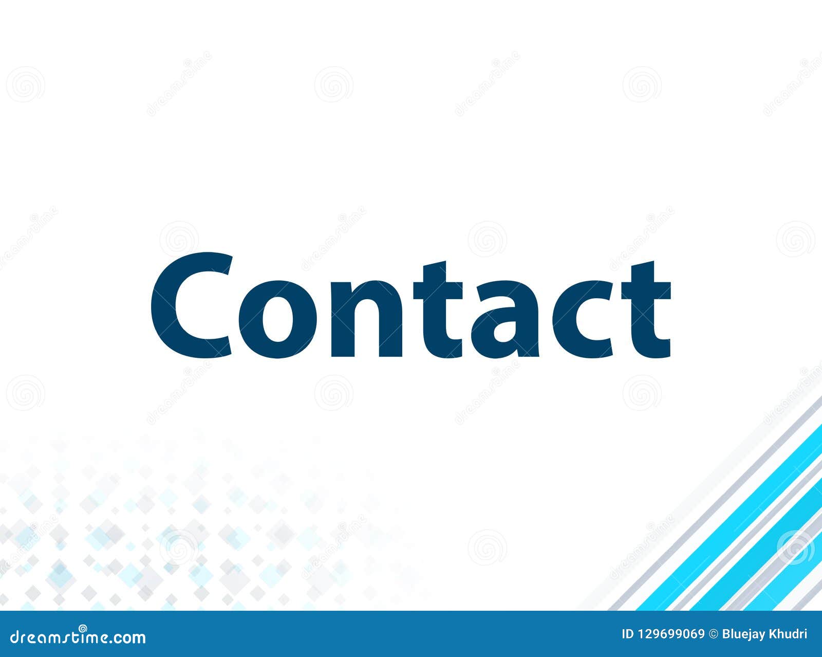 Contact Modern Flat Design Blue Abstract Background Stock Illustration ...