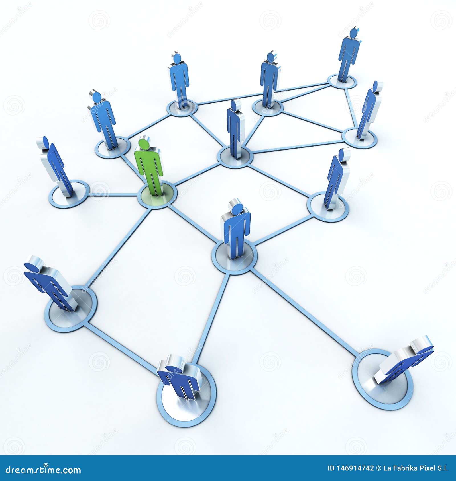 Contact Network Green and Blue Stock Illustration - Illustration of ...