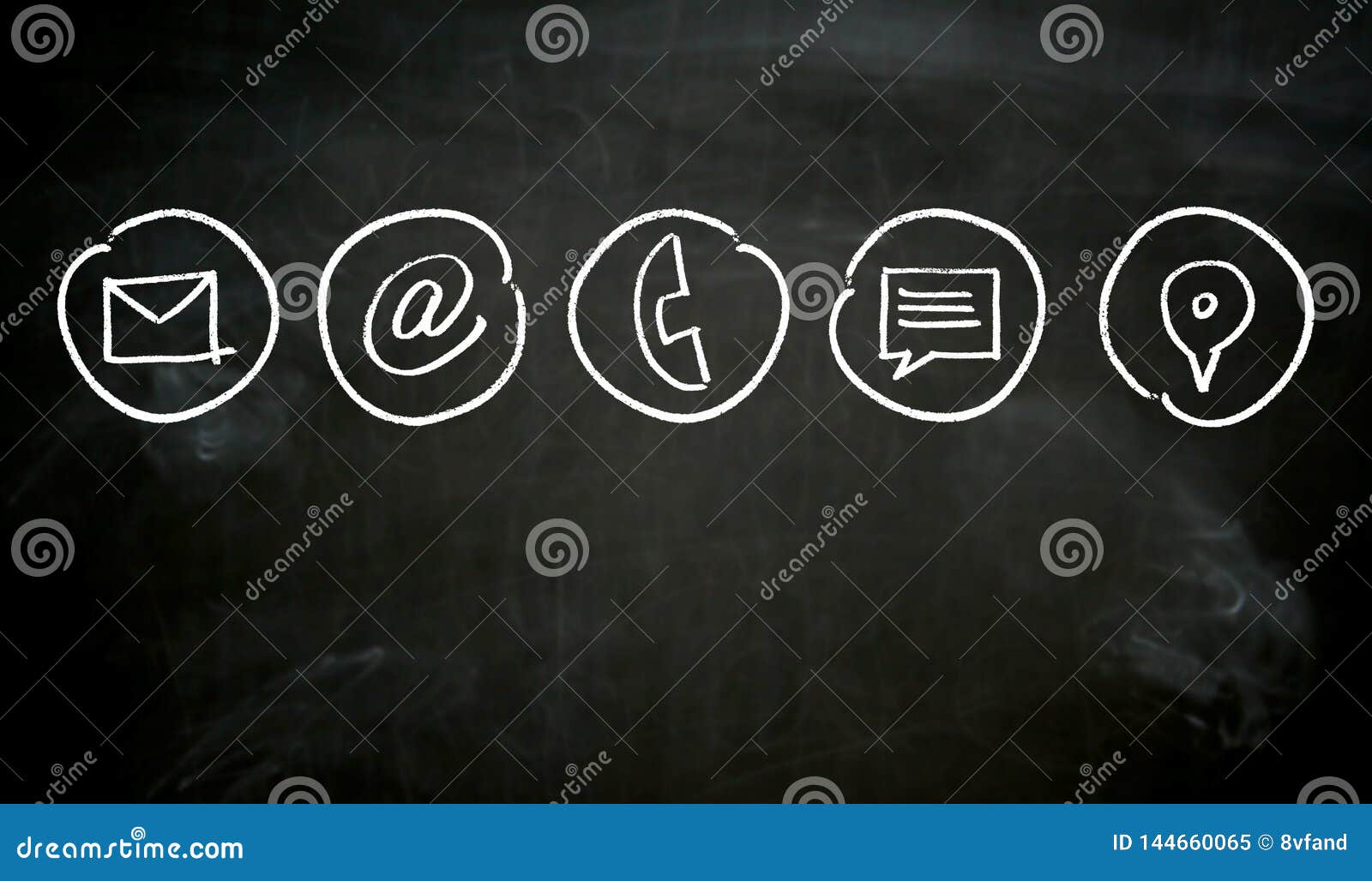 Contact Options Painted on Blackboard Concept Stock Image - Image of ...