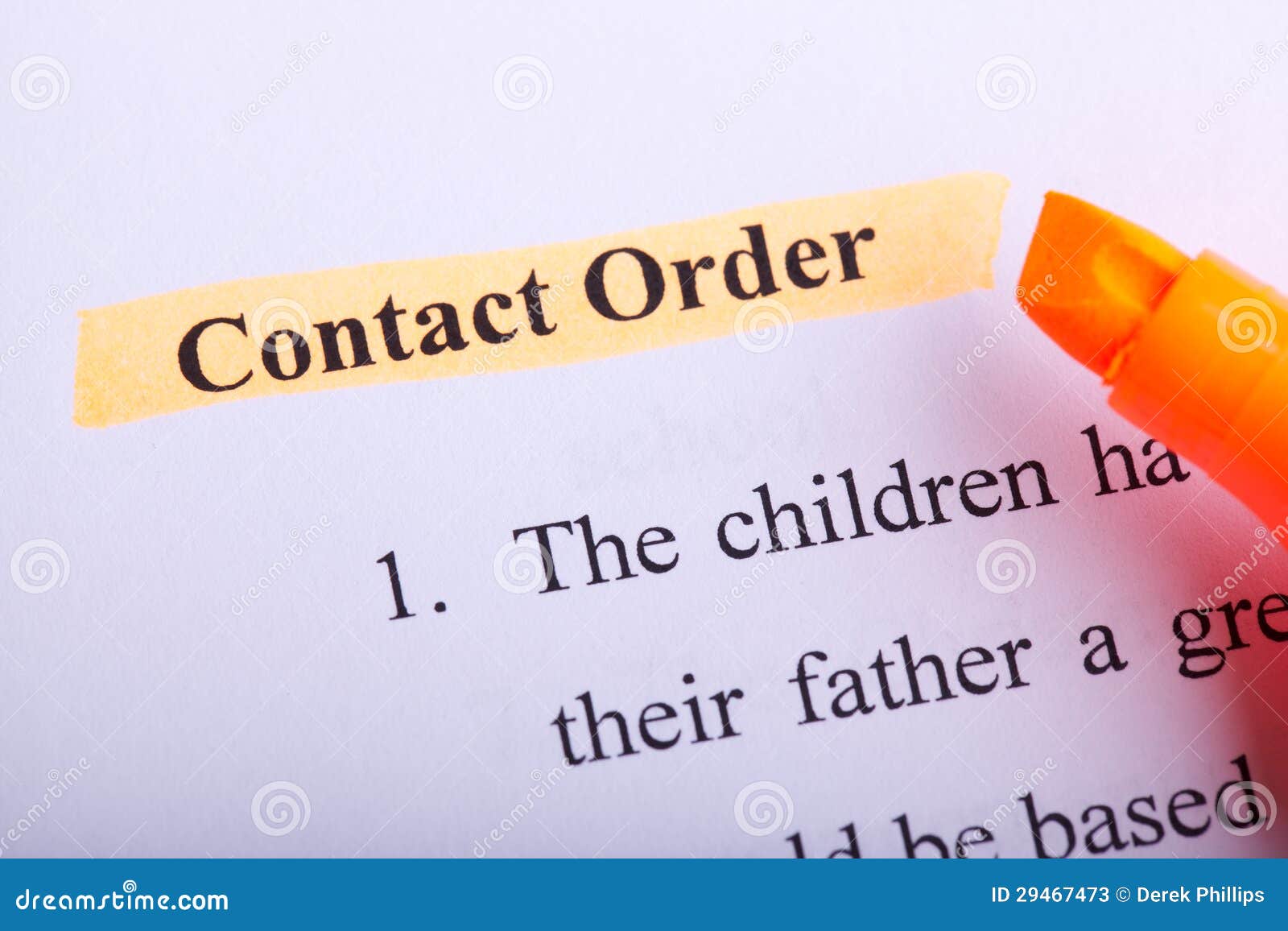 Contact Order Paperwork stock image. Image of solicitor - 29467473