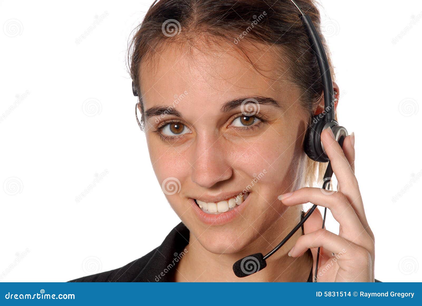 Contact person female stock photo. Image of operator, resources - 5831514