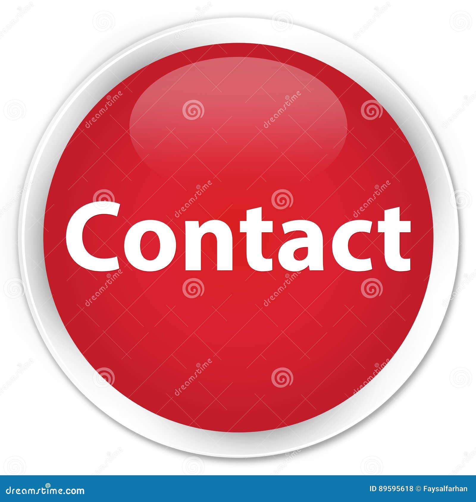 Contact Premium Red Round Button Stock Illustration - Illustration of ...
