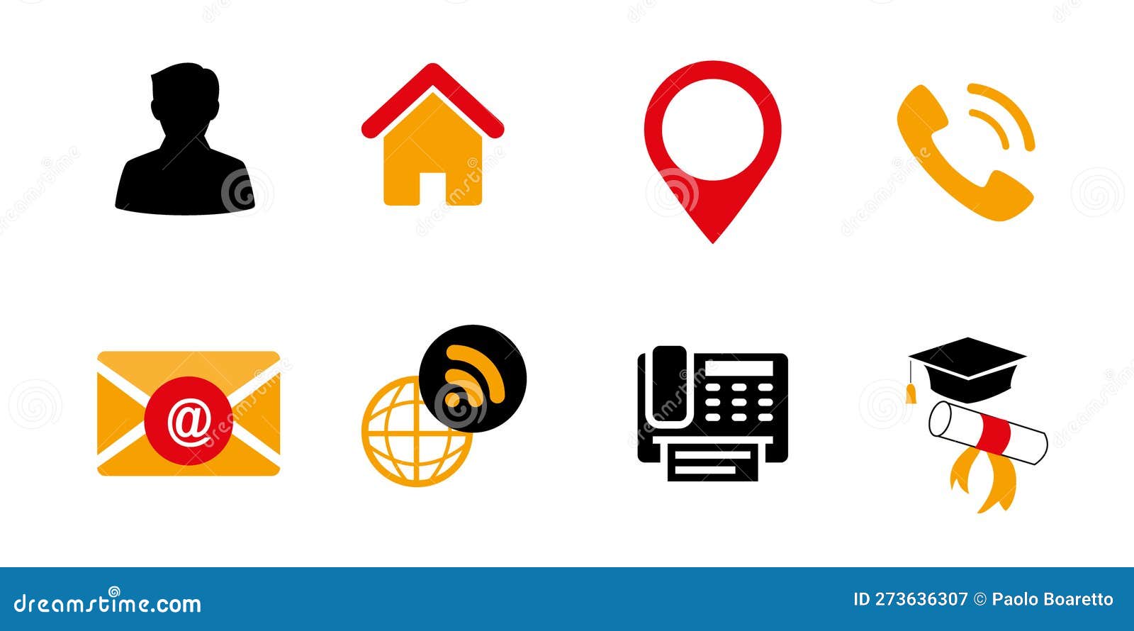 Contact Shadow. Set of Communication Icons Set Modern Button Stock ...