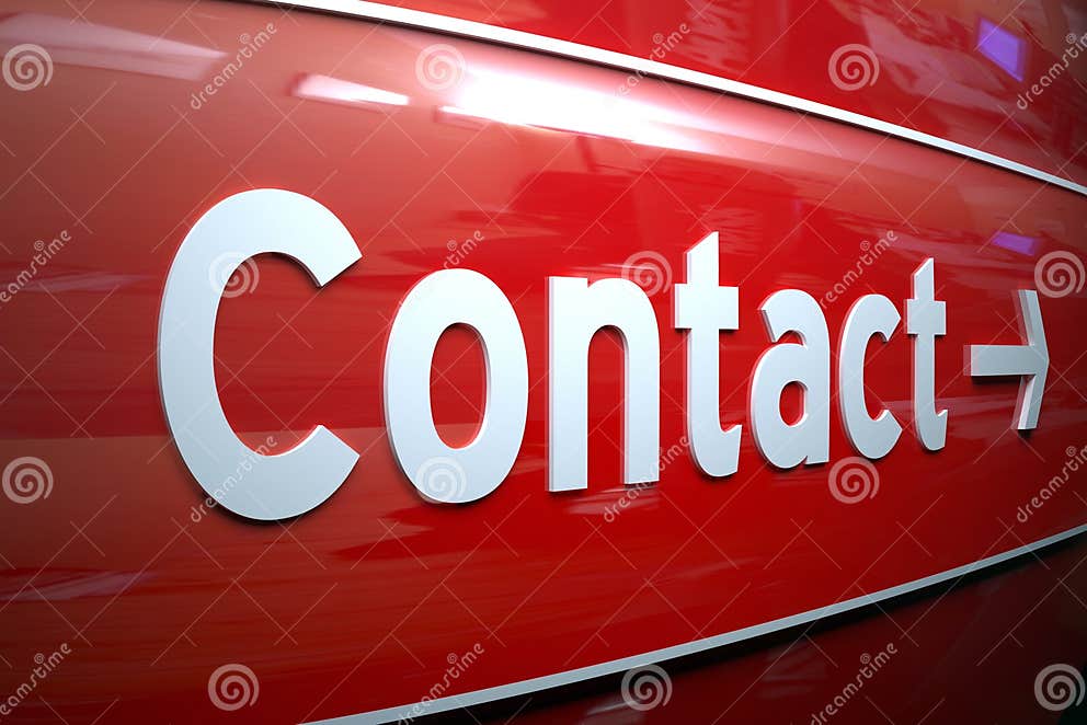 Contact sign stock illustration. Illustration of signboard - 13670875