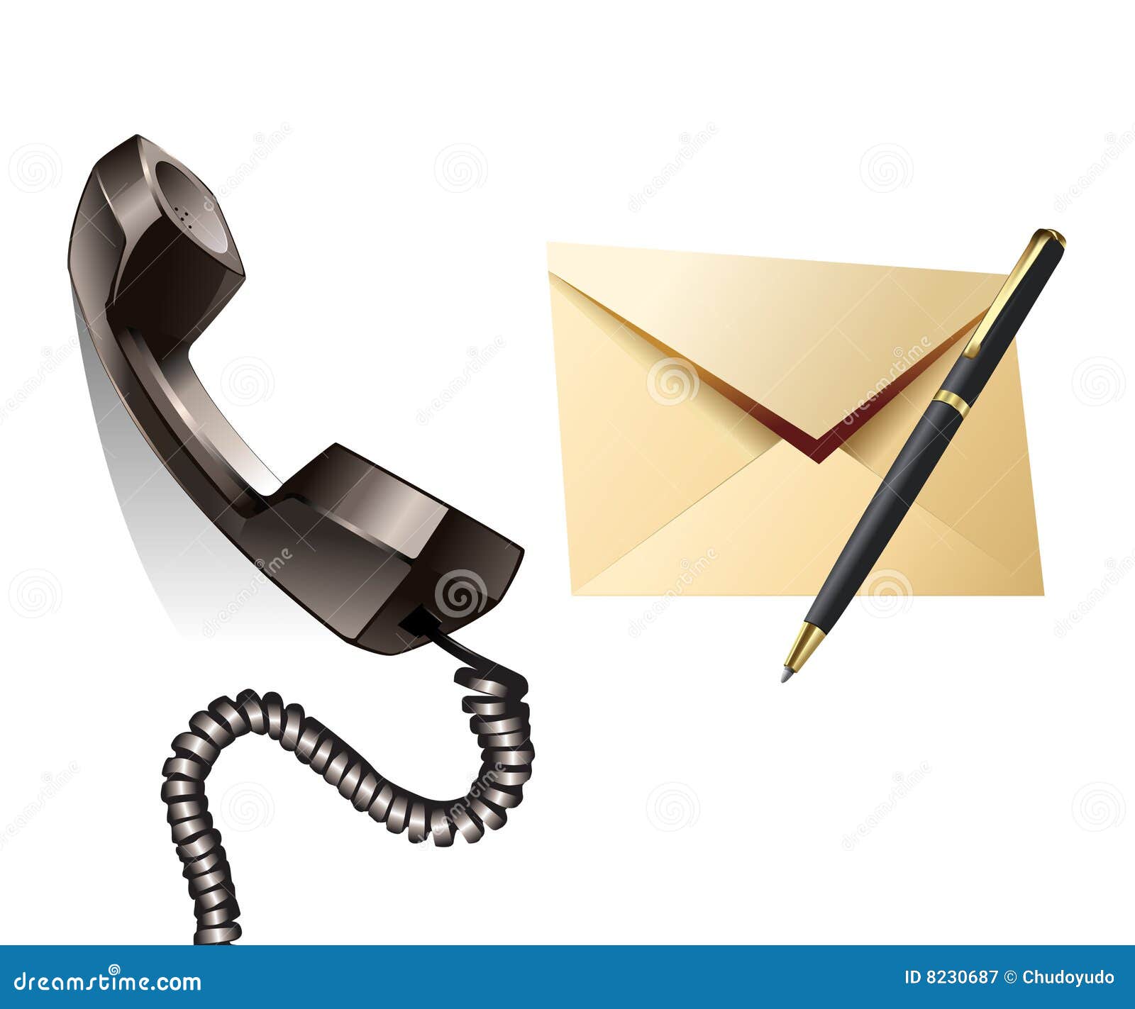 Contact signs stock vector. Illustration of tube, phone - 8230687