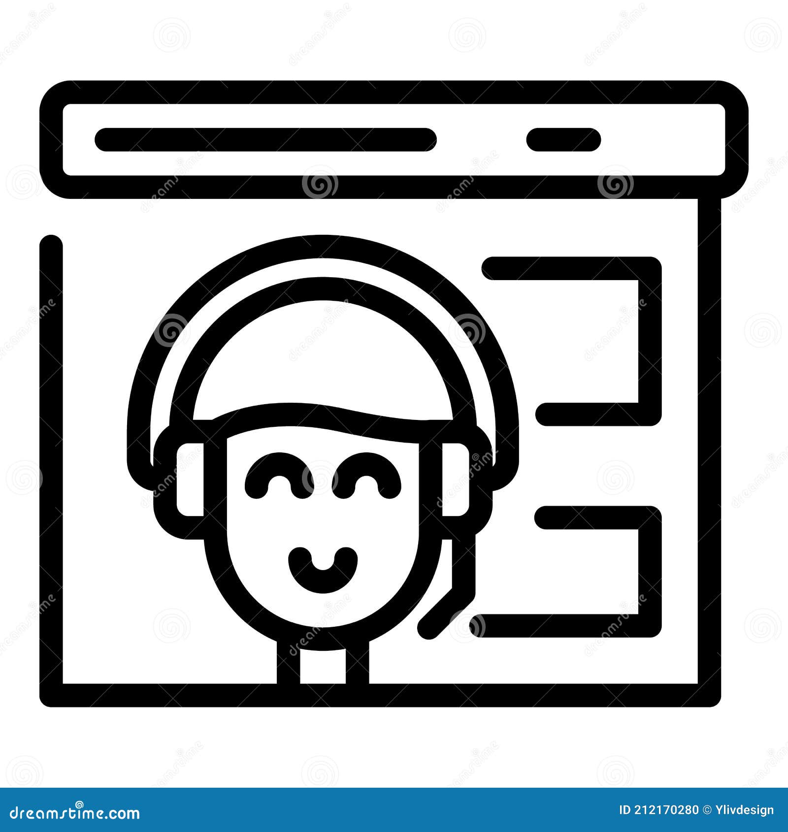 Contact Team Icon, Outline Style Stock Vector - Illustration of line ...