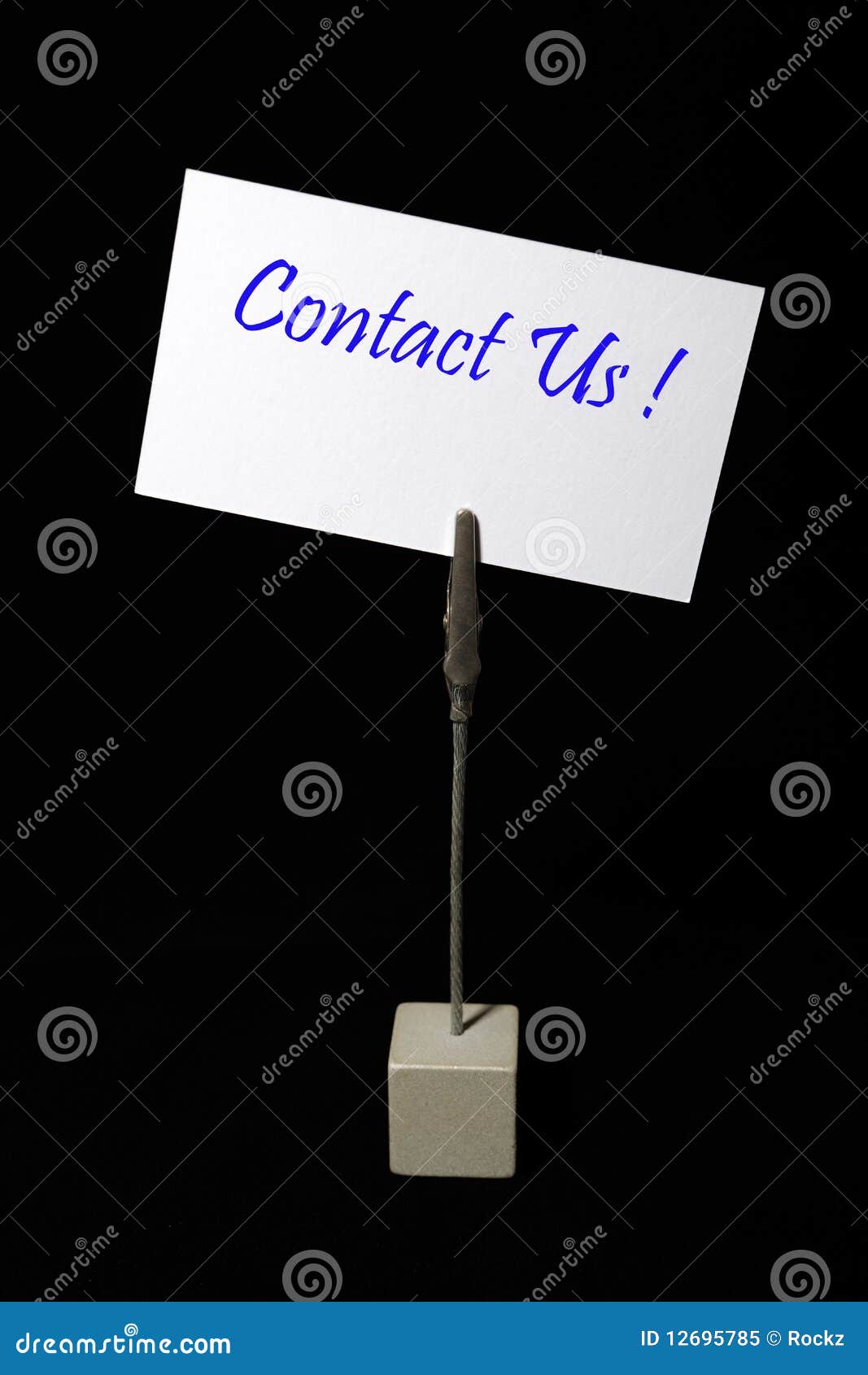 Contact Us stock image. Image of clip, stone, black, white - 12695785