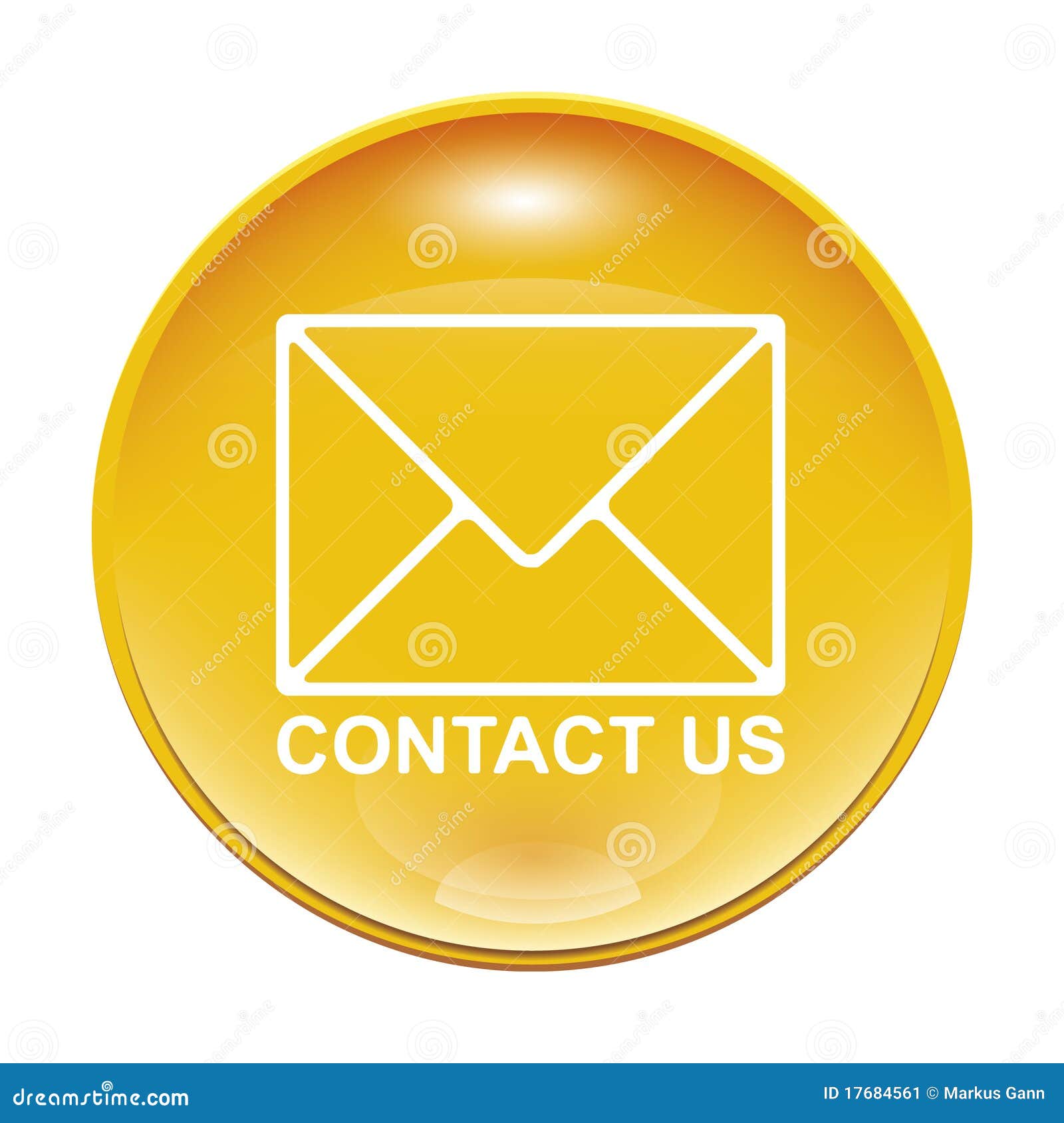 Contact us stock vector. Illustration of orange, isolated - 17684561