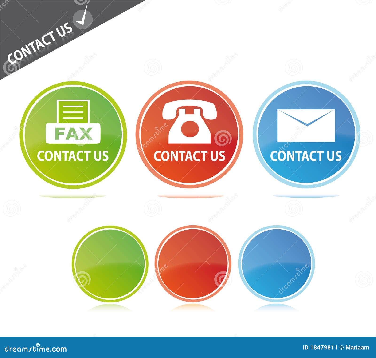 Contact us stock vector. Illustration of communicate - 18479811