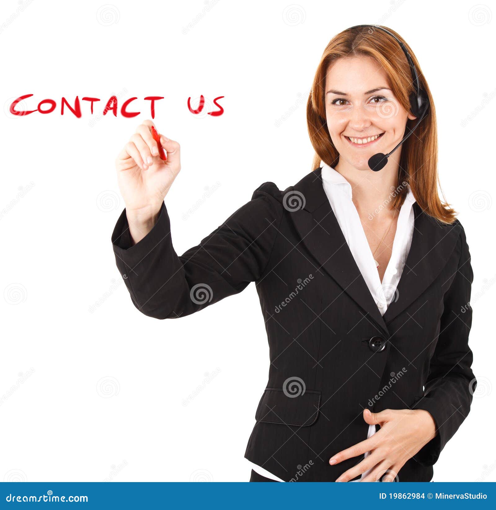 Contact us stock photo. Image of person, smiling, friendly - 19862984