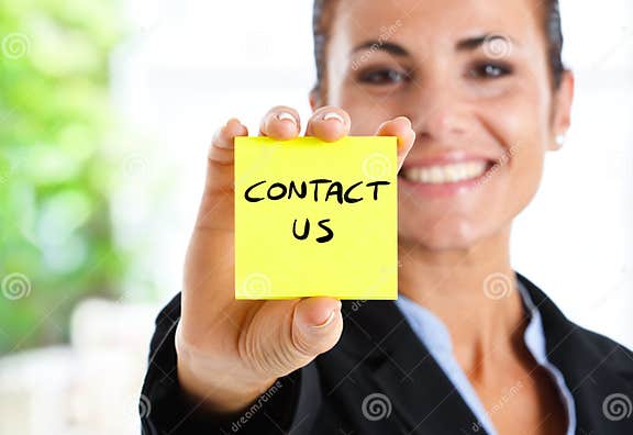 Contact us stock photo. Image of smart, work, email, woman - 21409700