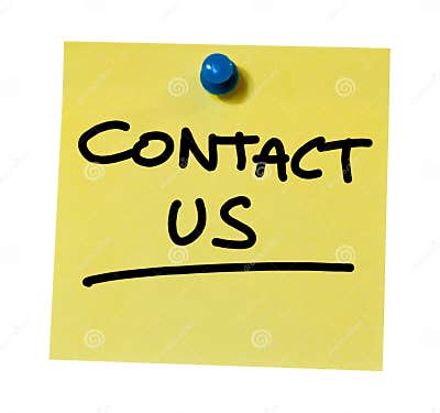 Contact us stock photo. Image of support, memo, yellow - 21690434