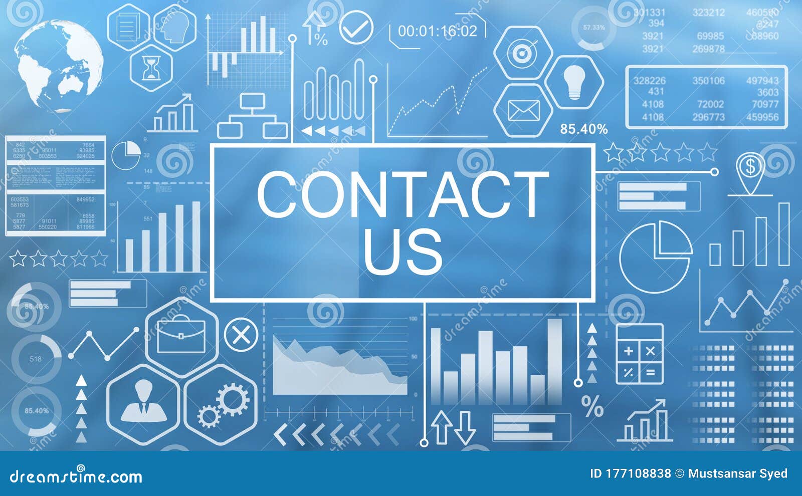 Contact Us, Animated Typography Stock Illustration - Illustration of ...