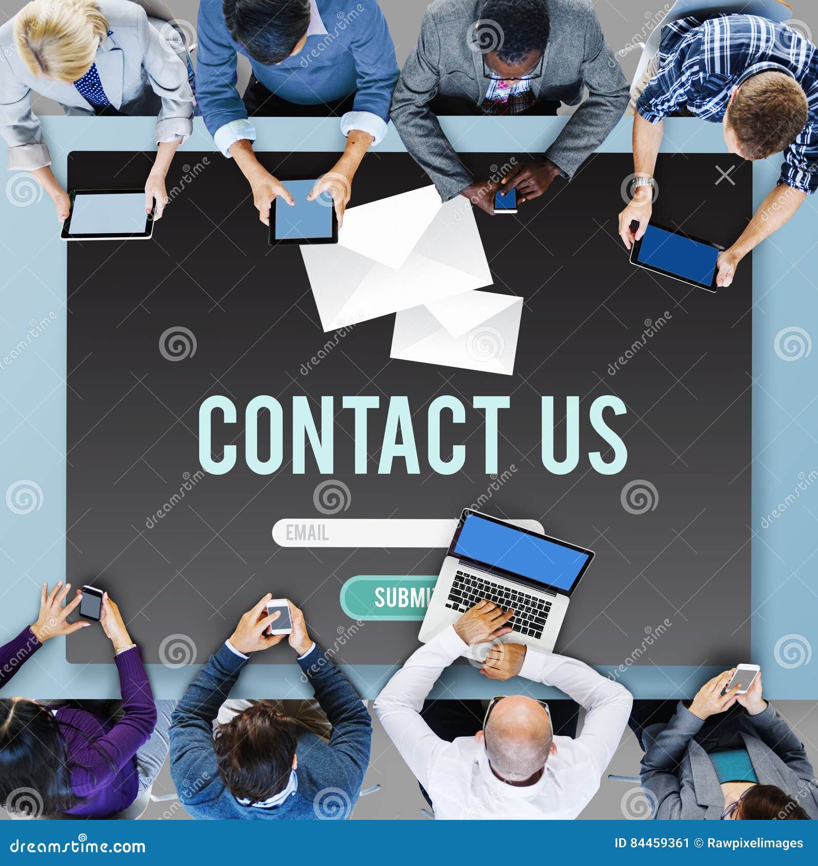 Contact Us Assistance Business Contact Help Concept Stock Image - Image ...