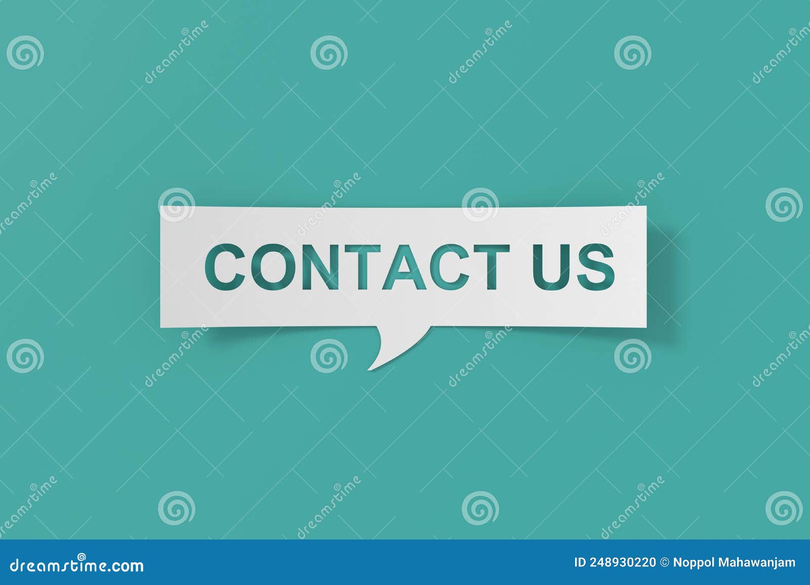 Contact Us Banner Design. 3D Rendering Stock Illustration ...