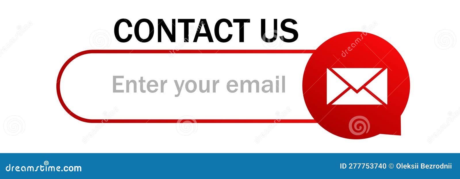 Contact Us Banner with Place for Mobile Number or Email Stock Vector ...