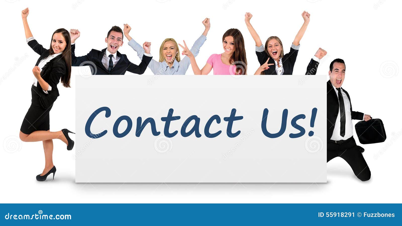 Contact us on banner stock image. Image of office, partnership - 55918291