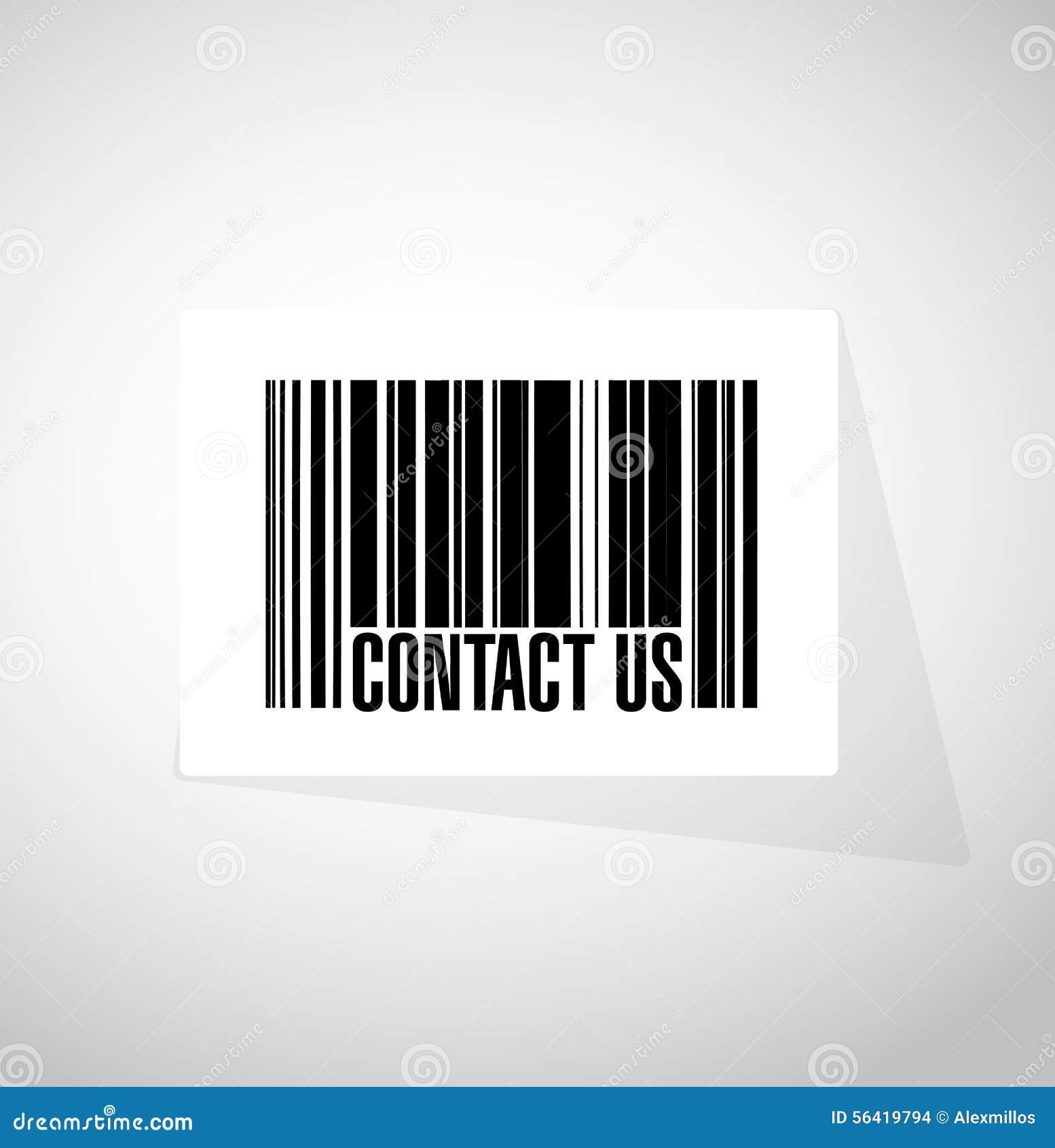 Contact Us Barcode Sign Concept Stock Illustration - Illustration of ...