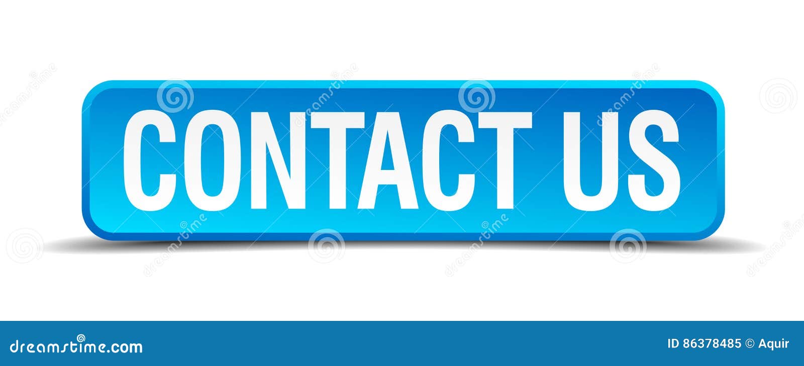 Contact Us Blue 3d Realistic Square Button Stock Vector - Illustration ...