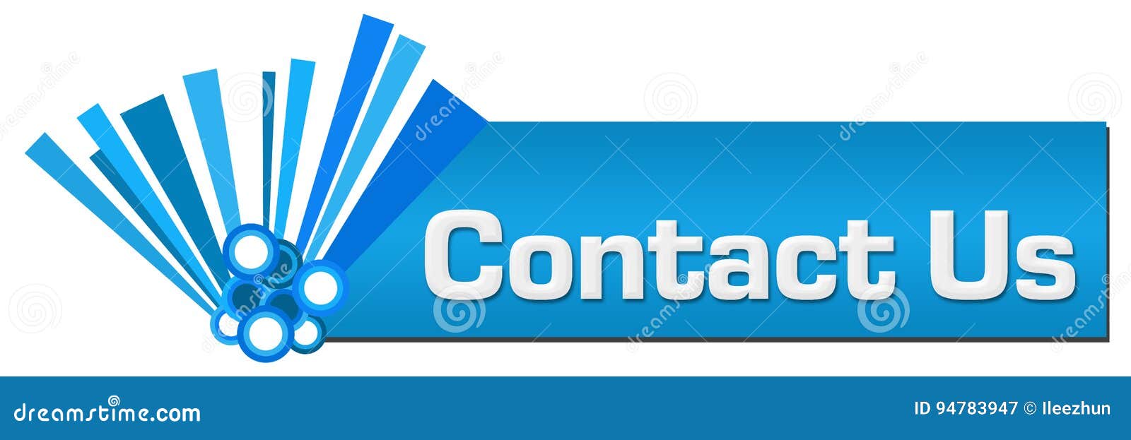 Contact Us Blue Graphical Horizontal Stock Illustration - Illustration ...