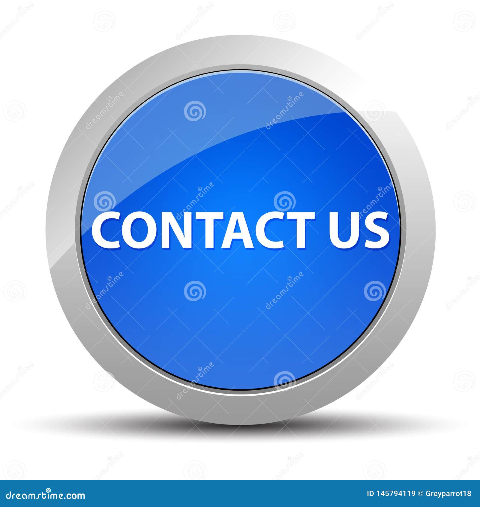 Contact Us Blue Round Button Stock Illustration - Illustration of ...