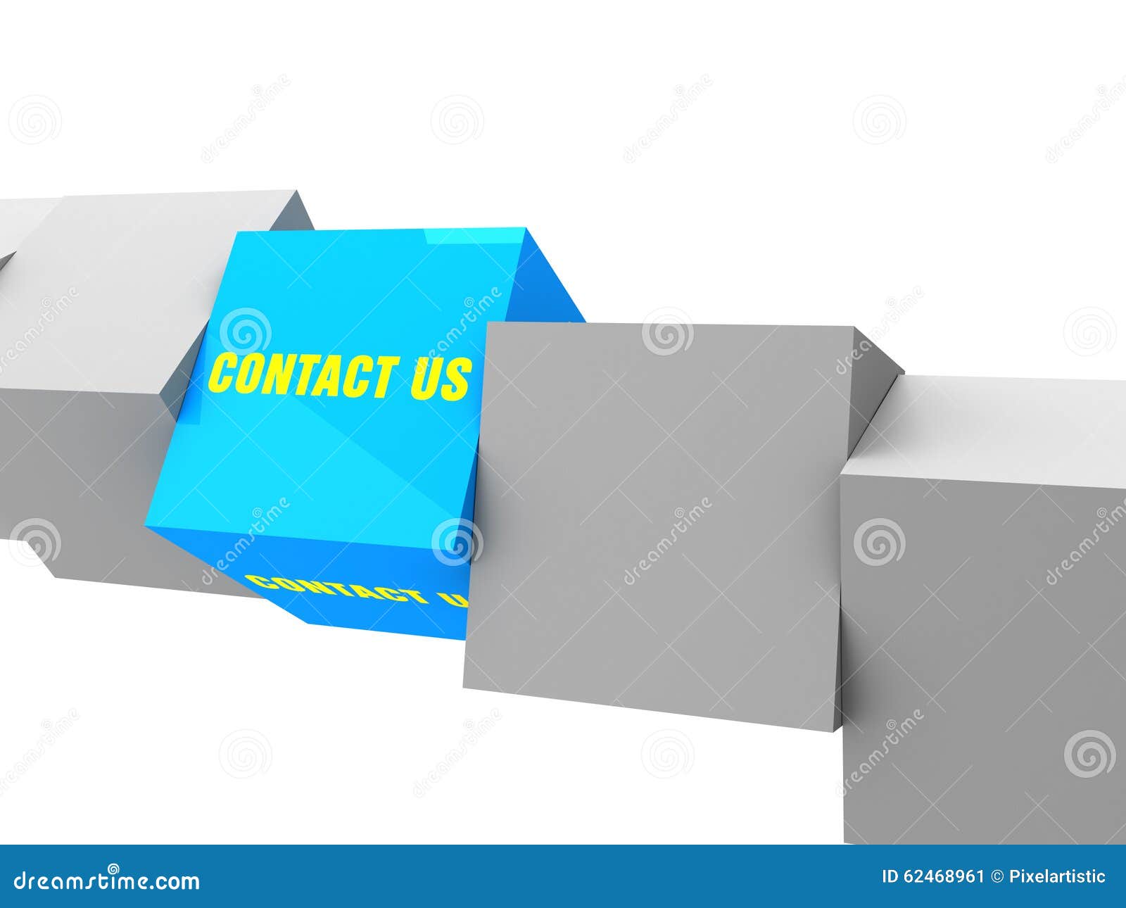 Contact Us Box, Unique Concept Stock Illustration - Illustration of ...
